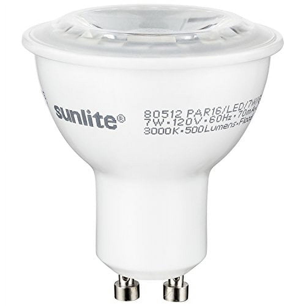 SUNLITE 80511-SU LED 7w PAR16 Light Bulbs 2700K Warm White GU10 Base ...