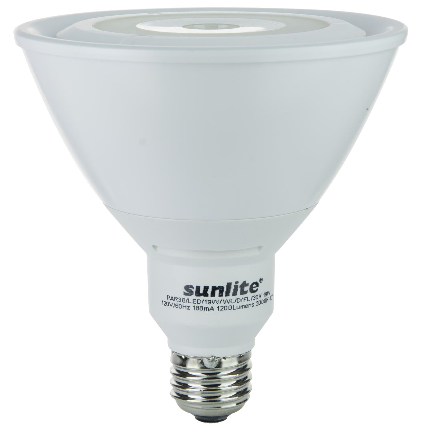 SUNLITE 88063-SU LED PAR38 Reflector Outdoor Series 19w Light Bulb Warm ...
