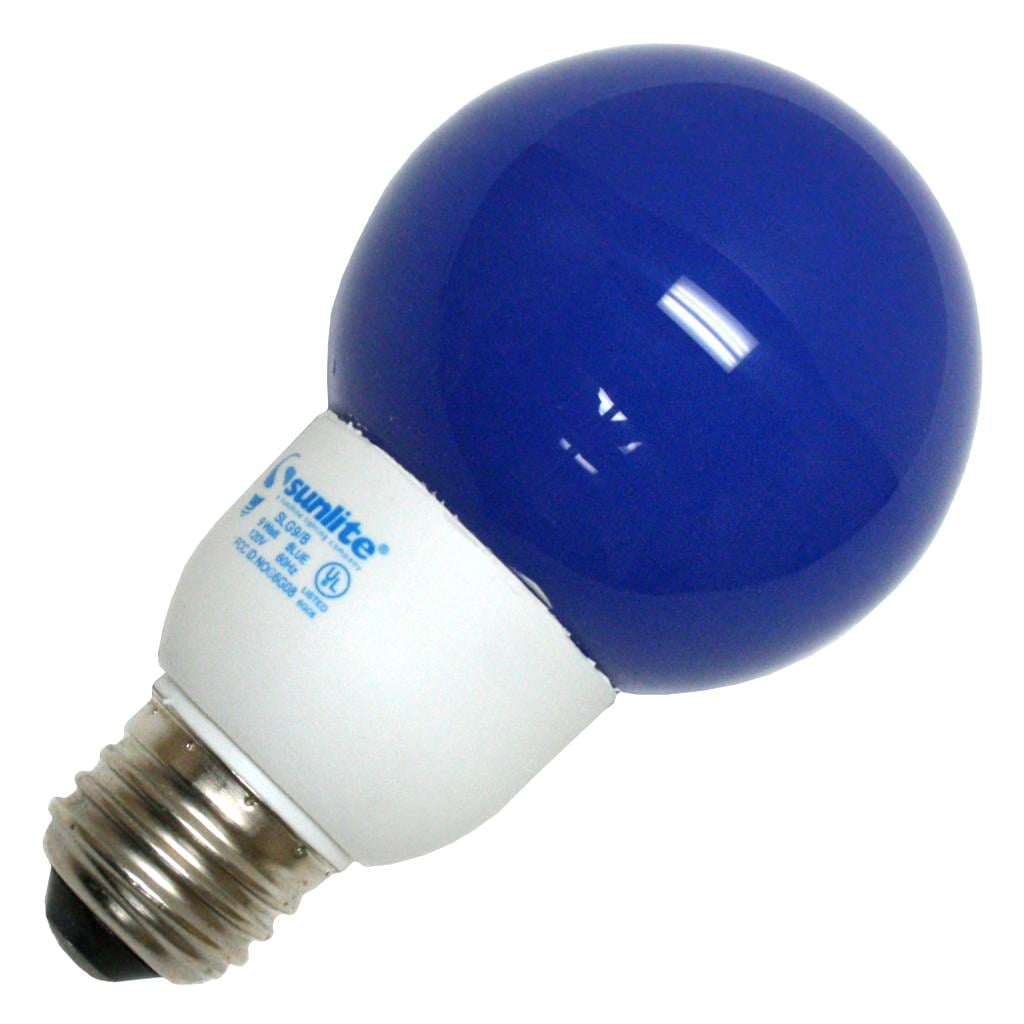SUNLITE Compact Fluorescent 9W Colored Globes Blue Bulb - Walmart.com