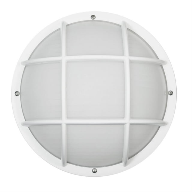 SUNLITE E26 Eurostyle Grid White Outdoor Wall Lighting Fixture ...