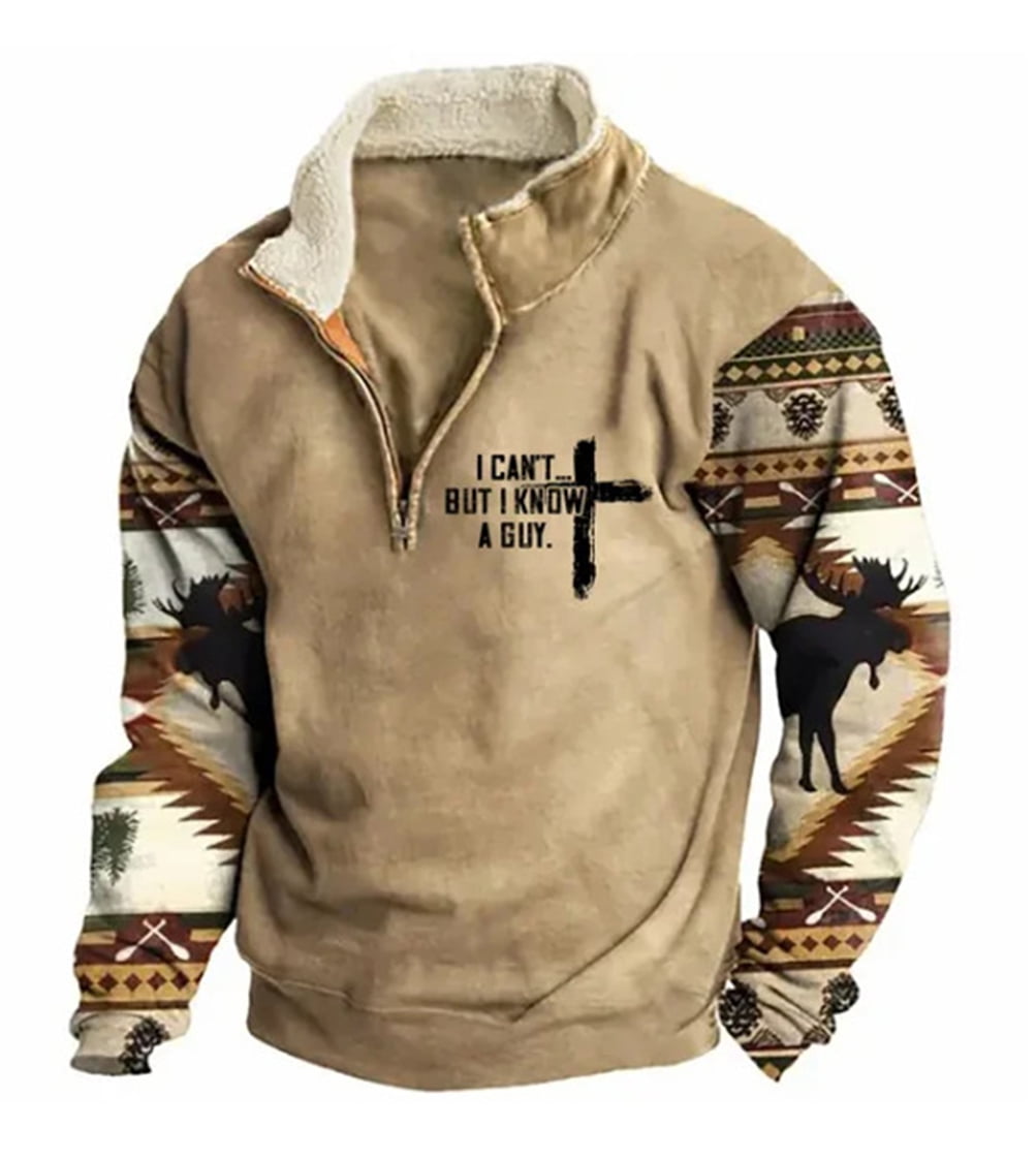 SUNLON Aztec Cowboy Mens Hoodie Vintage Graphic Western Hoodies for Men ...