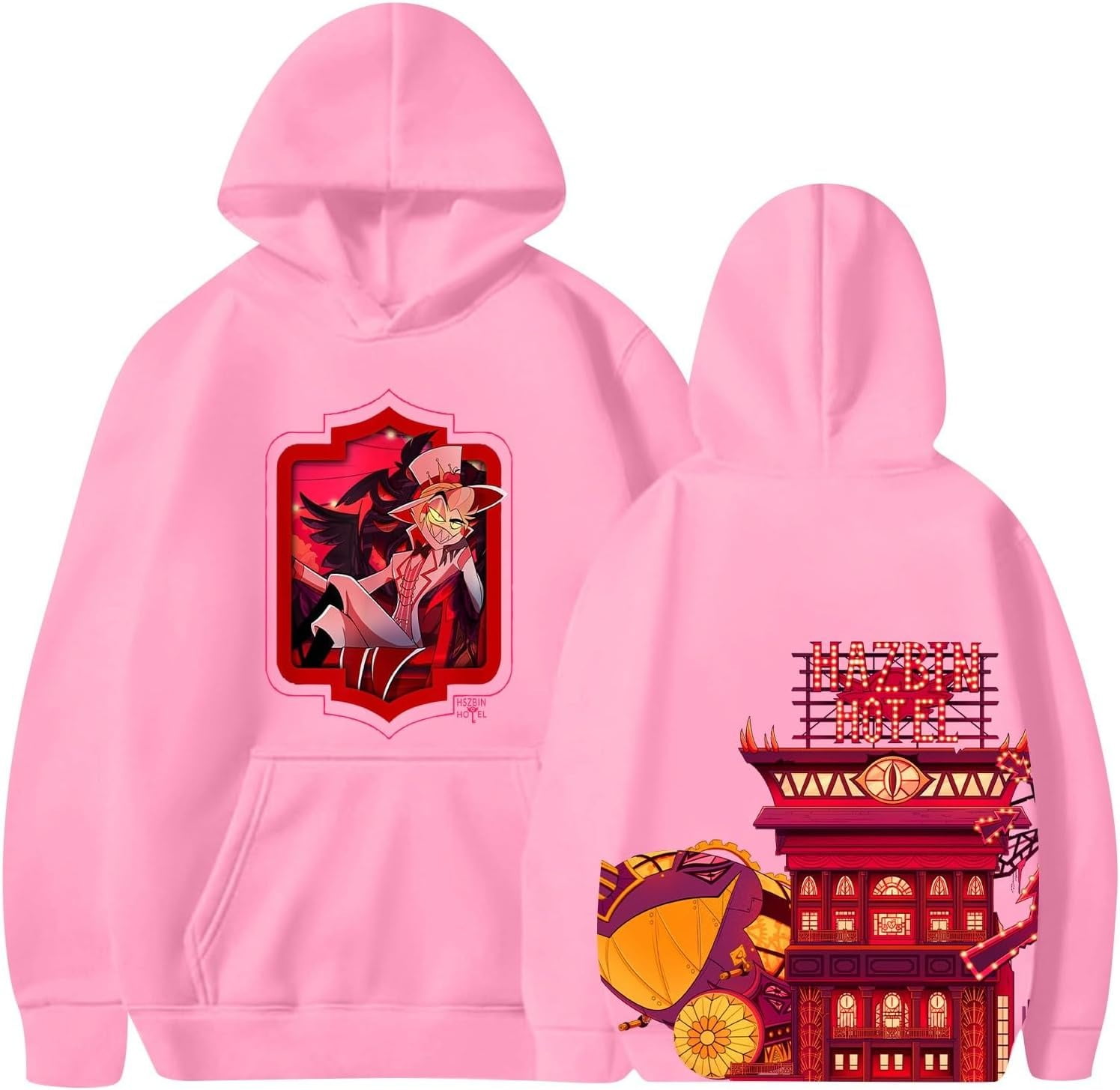 SUNLON Unisex Hoodie Hazbin Anime Hotel Merch Men Women Long Sleeve ...