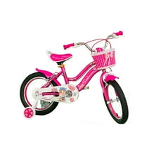 RULLY 12 Inch Girls Bike with Basket Bike Streamers Toddler Cycle Bikes ...