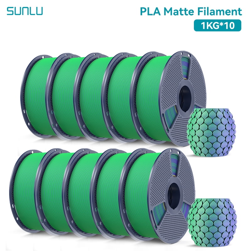 SUNLU 10KG Dual Color Matte 3D Printer Filament 1.75mm 1kg +/- 0.02mm ...