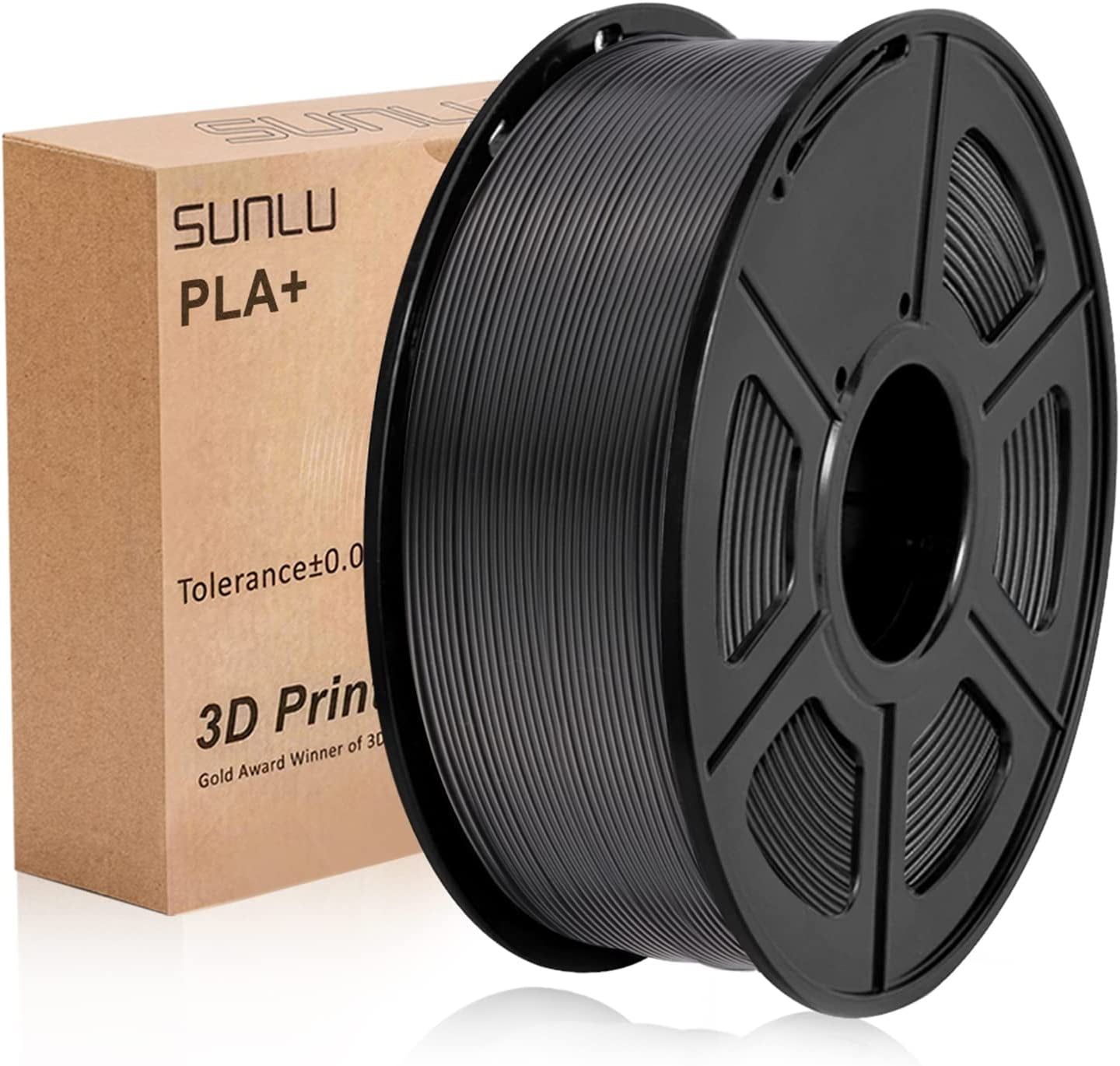 SUNLU 3D Printer Filament PLA Plus 1.75mm, Black, 1 kg Spool, Dimensional Accuracy +/- 0.02 mm ...