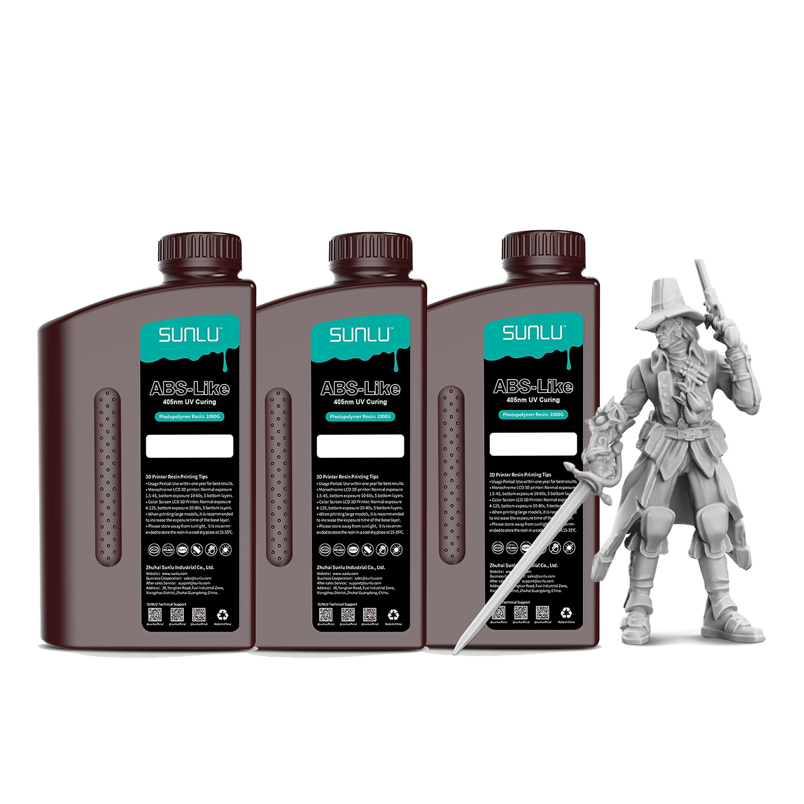 SUNLU 3D Printer Resin ABS Like Resin 1000g, Fast Curing 3D Printing ...
