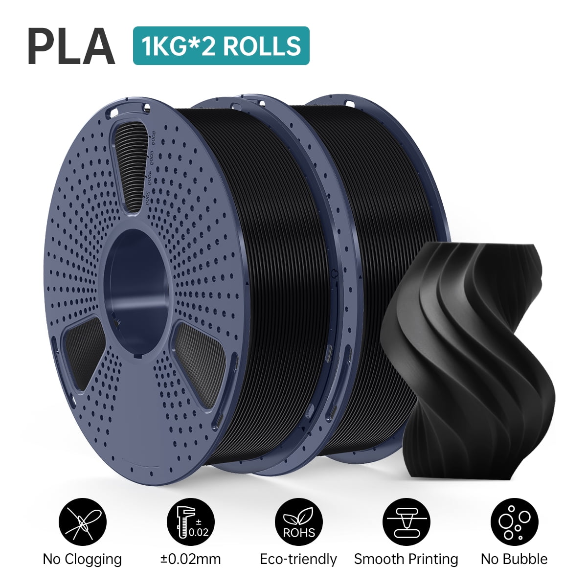 SUNLU PLA Filament 1.75mm, 3D Printer Filament Bundle, PLA 1kg per ...