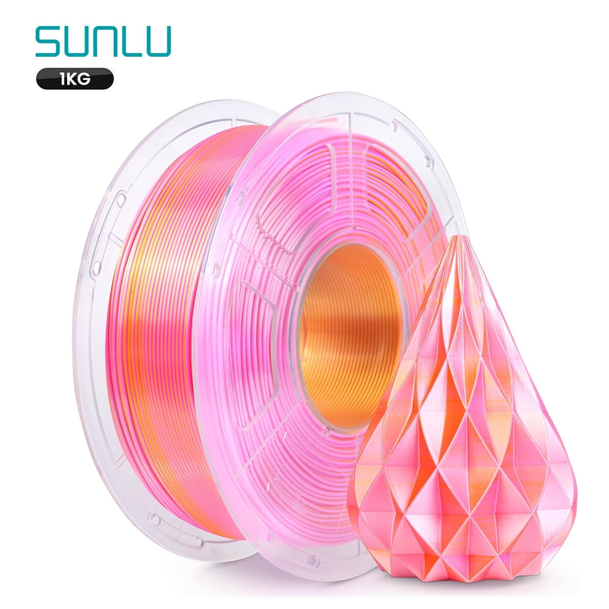 SUNLU PLA+ Silk Filament 1.75mm, 3D Printer Filament Silk PLA+, Shiny ...