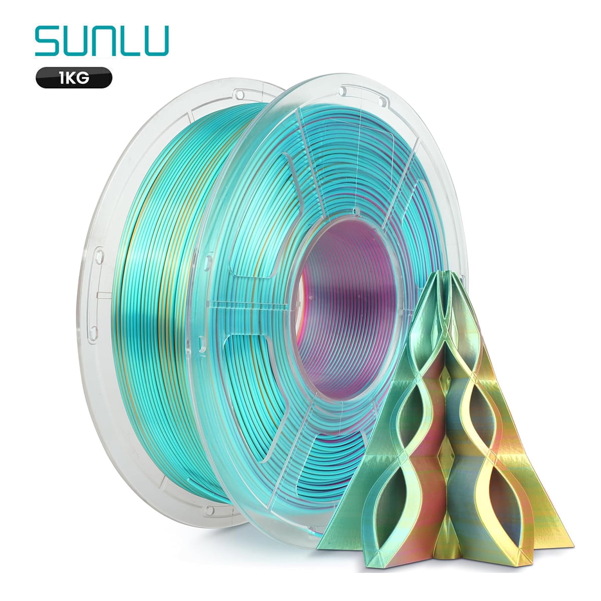 SUNLU PLA+ Silk Filament 1.75mm, 3D Printer Filament Silk PLA+, Shiny ...