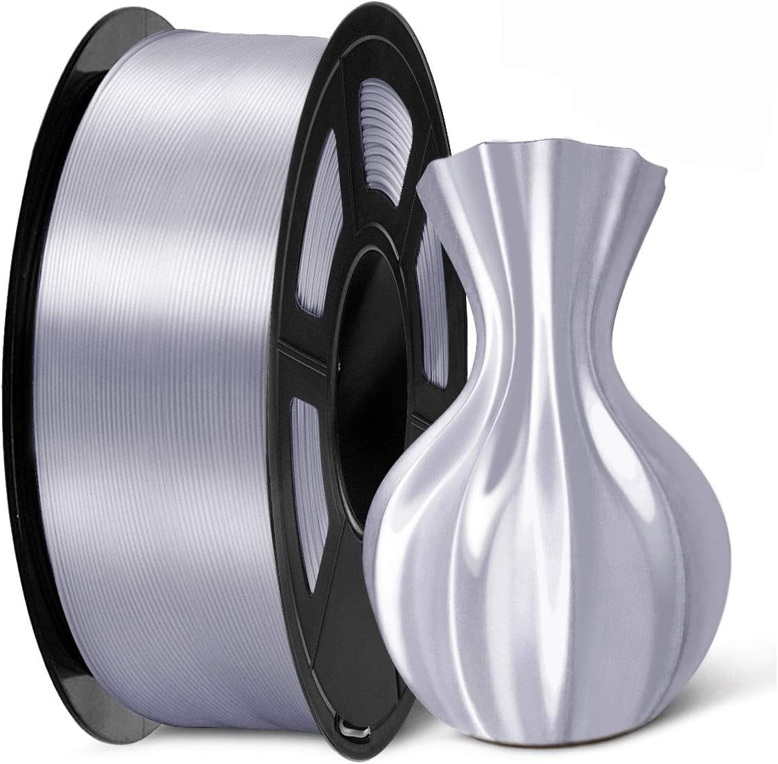 SUNLU Silk PLA Filament 1.75mm, Neatly Wound Shiny PLA 3D Printer ...