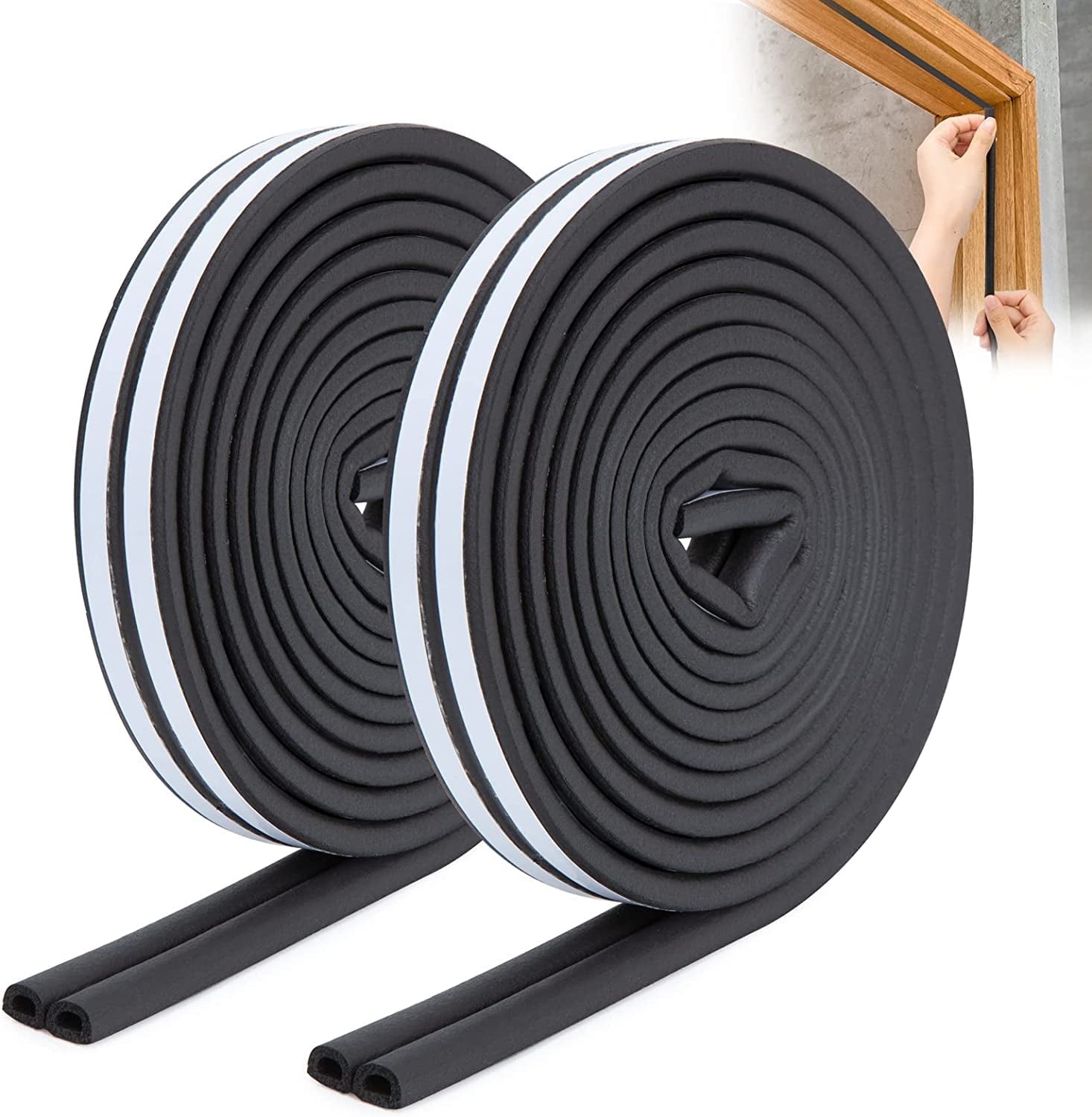 SUNMON 39.4 feet Long Weather Stripping Seal Strip for Doors/Windows ...