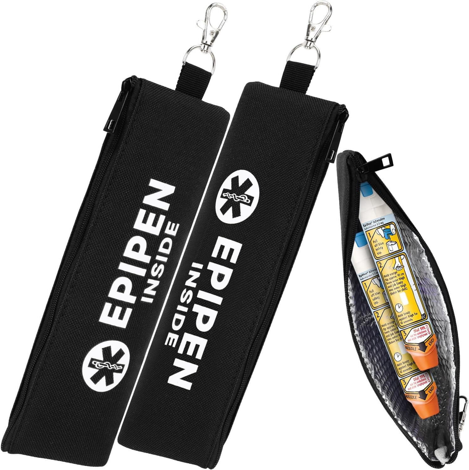 SUNMON EpiPen Carry Case Insulated for 4 Pens, Travel Epipen Holder Bag ...