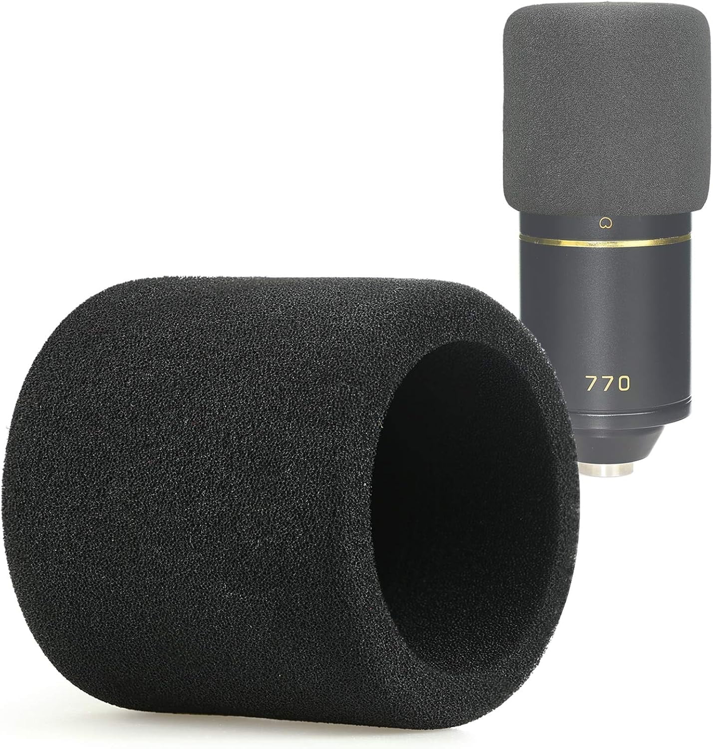 SUNMON Foam Mic Windscreen, Pop Filter Wind Cover fits MXL 770 MXL 990 ...