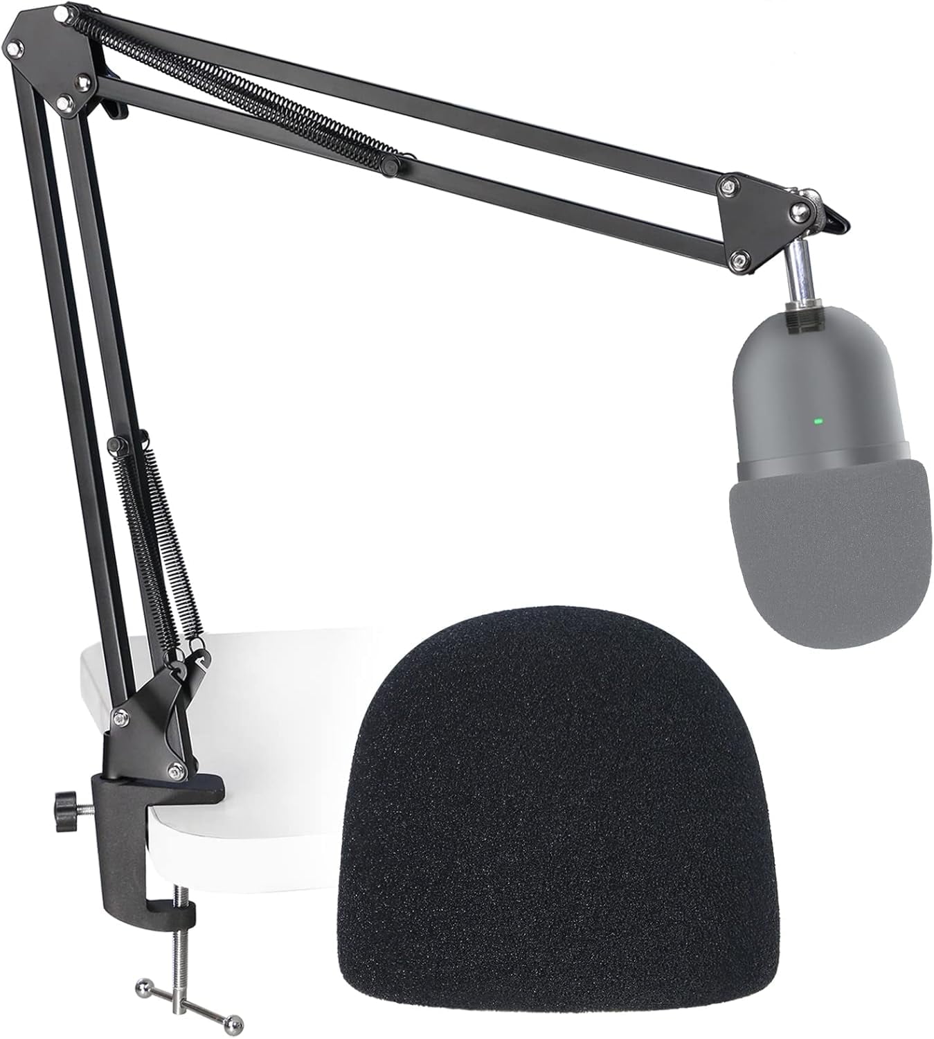 SUNMON Foldable Steel Mic arm Razer Seiren Mini with Razer Seiren Mini ...