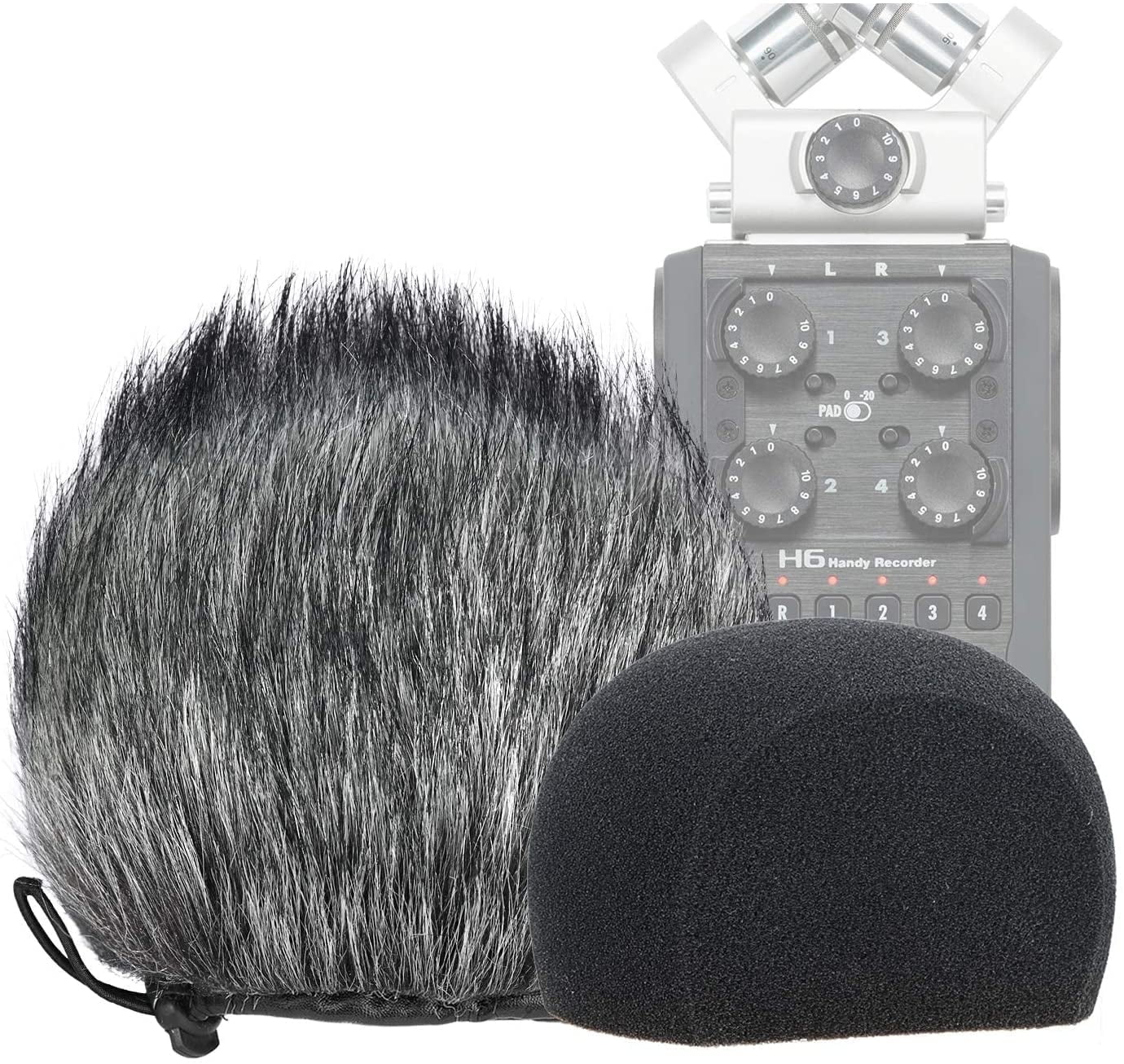 SUNMON H6 Windscreen Muff and Foam for Zoom H6 Portable Handy Recorder ...