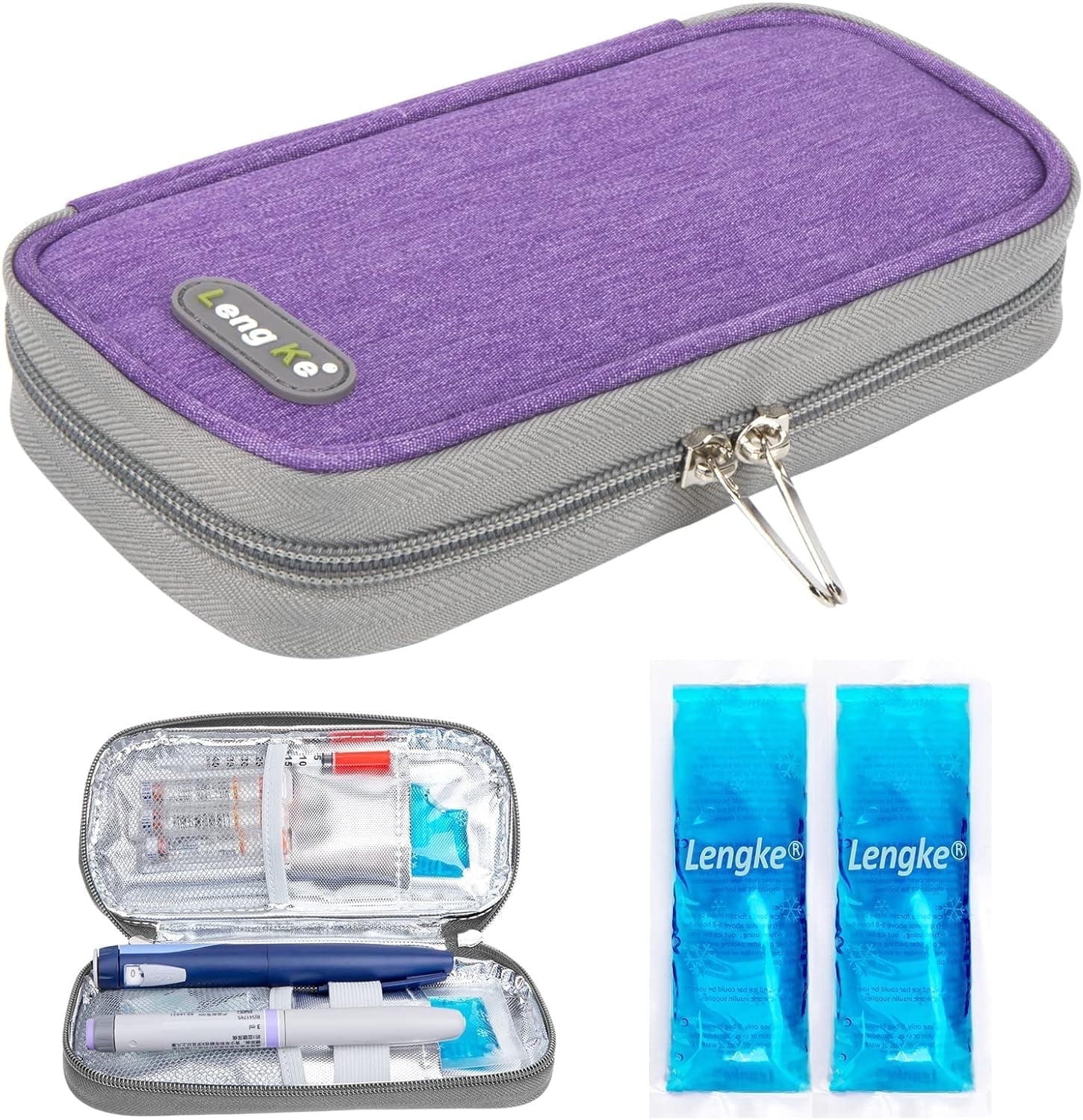 SUNMON Insulin Cooler Travel Case - Diabetes Care Insulated Organizer ...