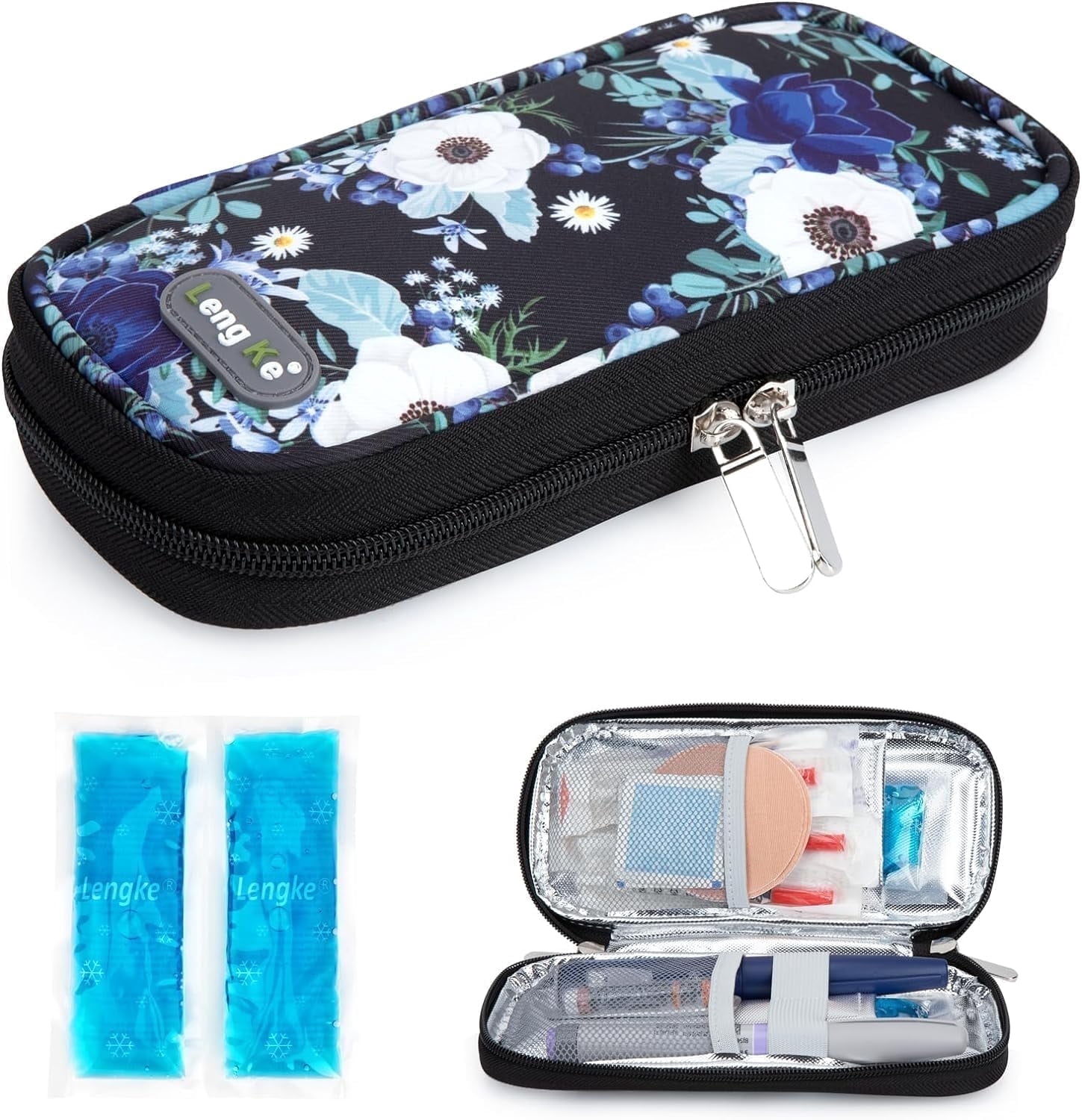 SUNMON Insulin Cooler Travel Case, Diabetic Insulated Organizer ...