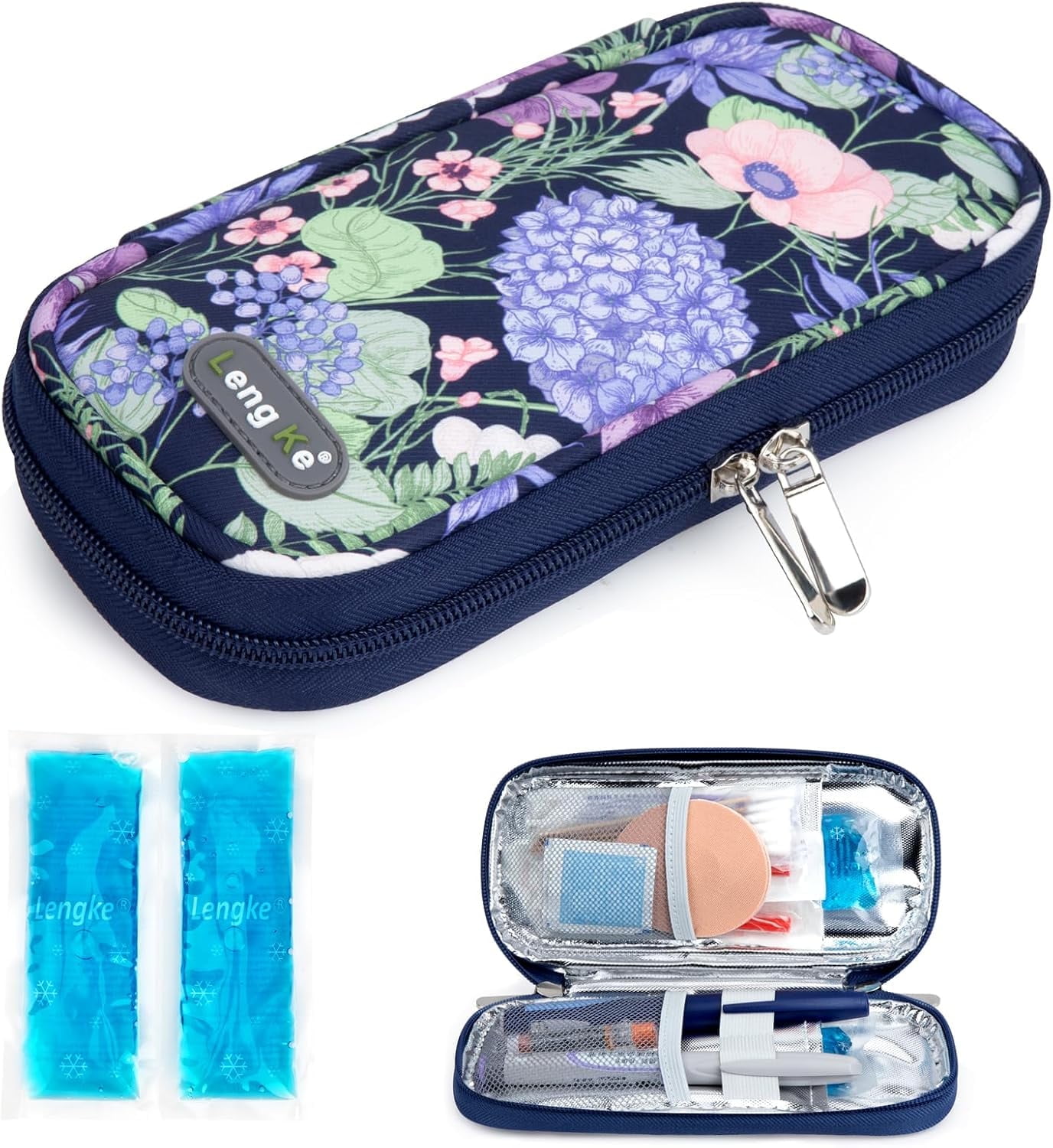 SUNMON Insulin Cooler Travel Case, Diabetic Insulated Organizer ...
