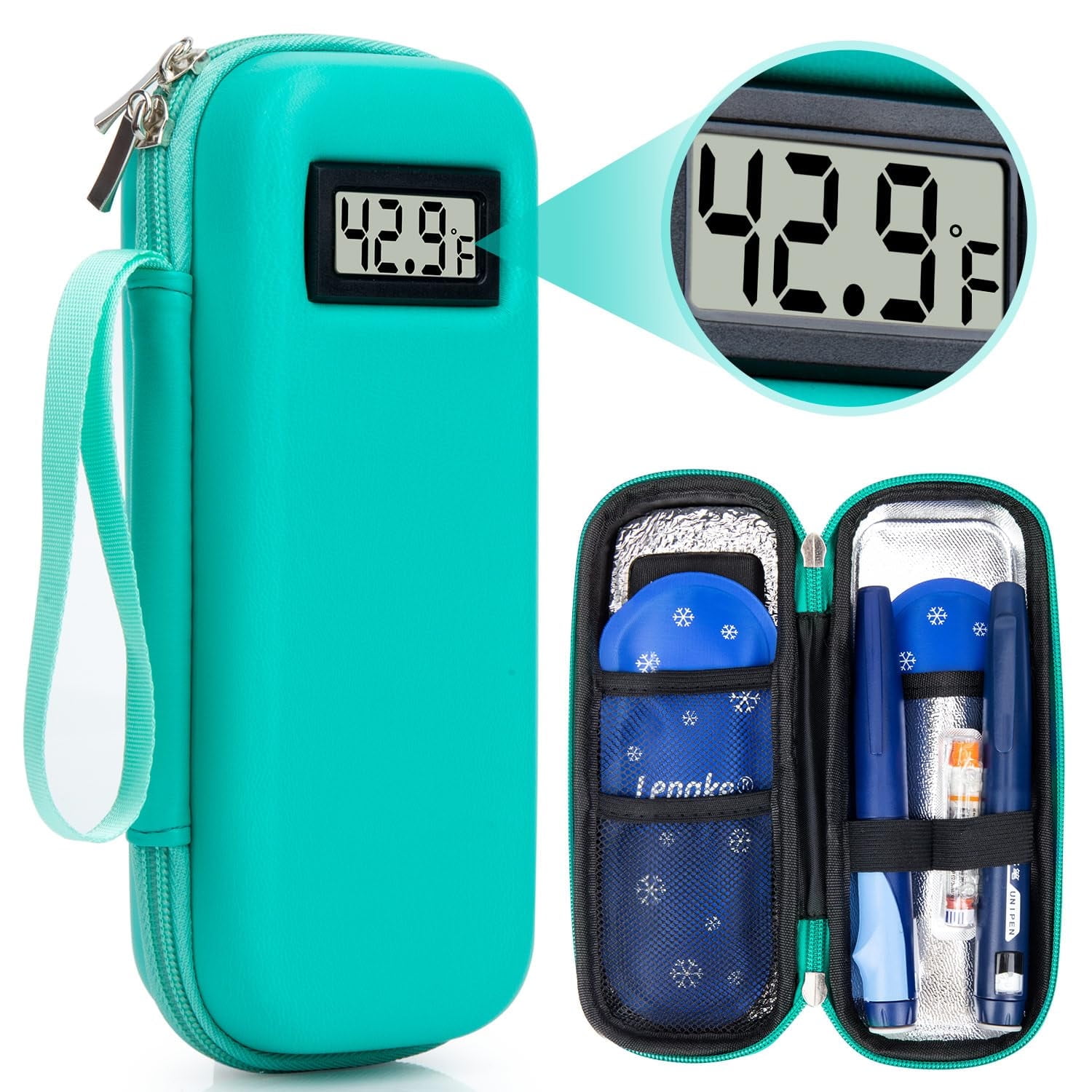 SUNMON Insulin Cooler Travel Case with Temperature Display ...