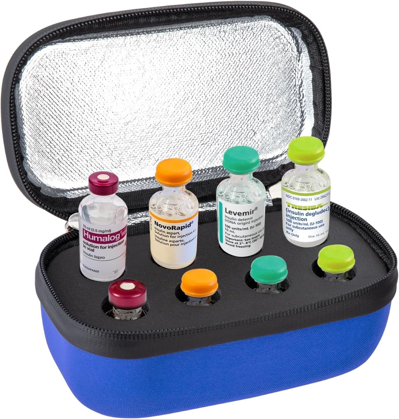 SUNMON Insulin Vial Holder - Insulin Vial Case Fits Standard 10ml U-100 ...