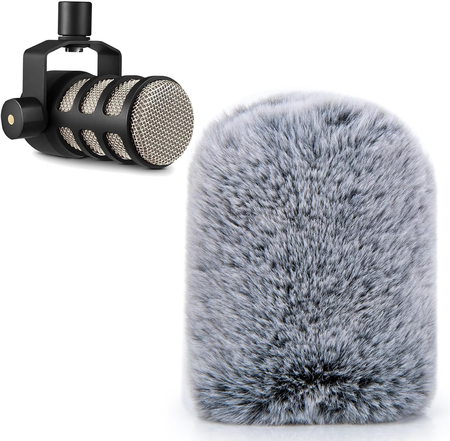 SUNMON PodMic Pop Filter Furry Cover - Mic Windscreen Wind Cover ...