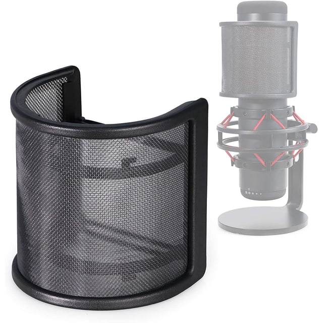 SUNMON QuadCast Mic Pop Filter - Microphone Windscreen Mask Shield ...