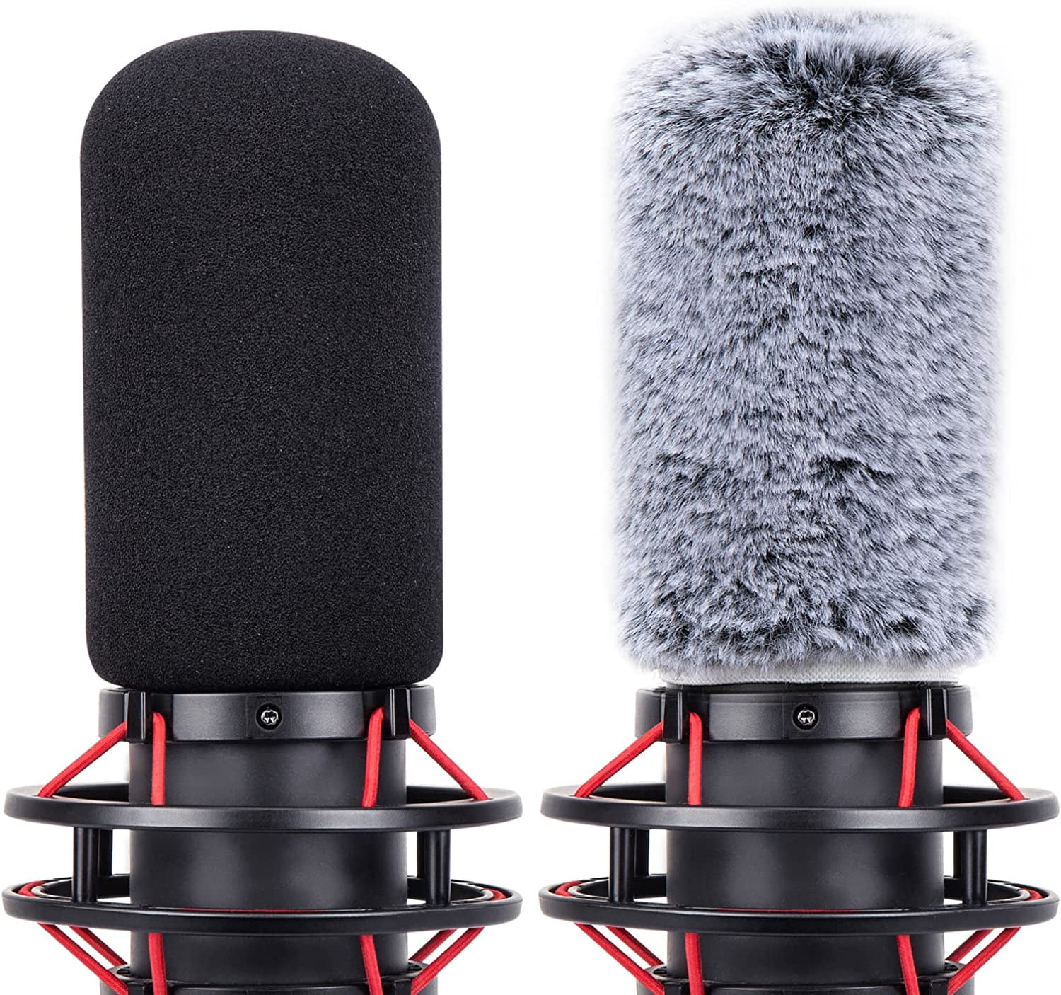SUNMON QuadCast Mic Windscreen and Furry Wind Cover Compatible with ...