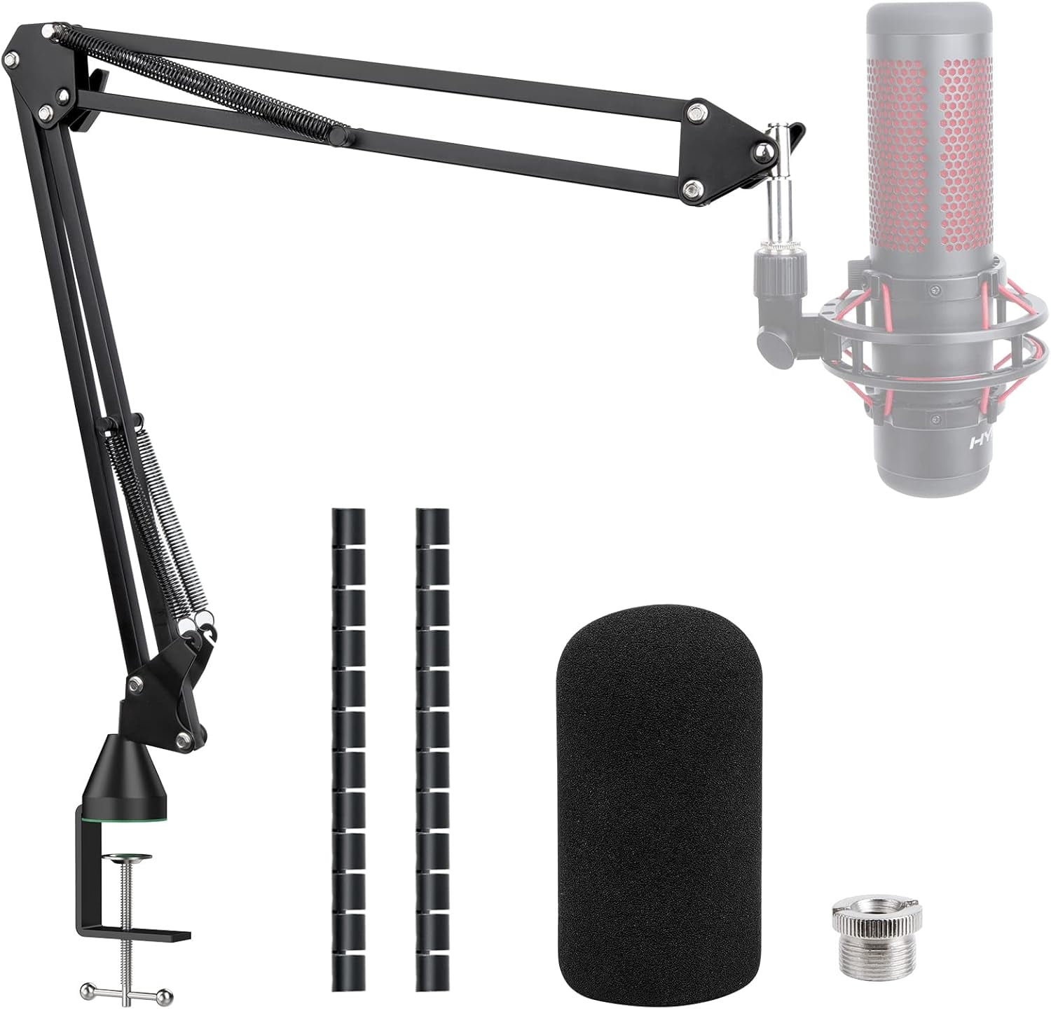 SUNMON Quadcast Boom Arm with Windscreens for HyperX Quad cast ...