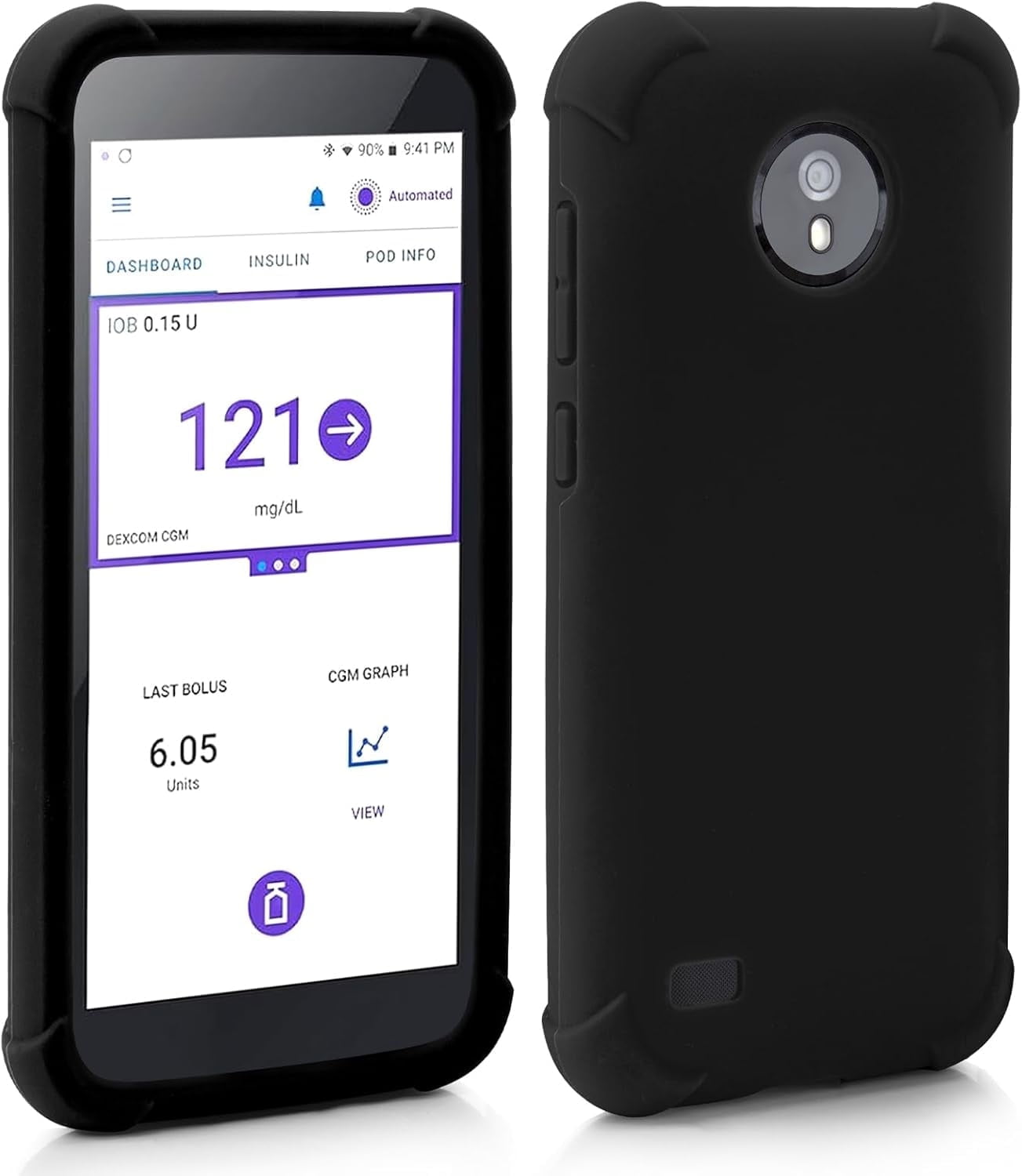 SUNMON Silicone Case for Omnipod 5 Receiver, Anti Slip Protective Cover ...