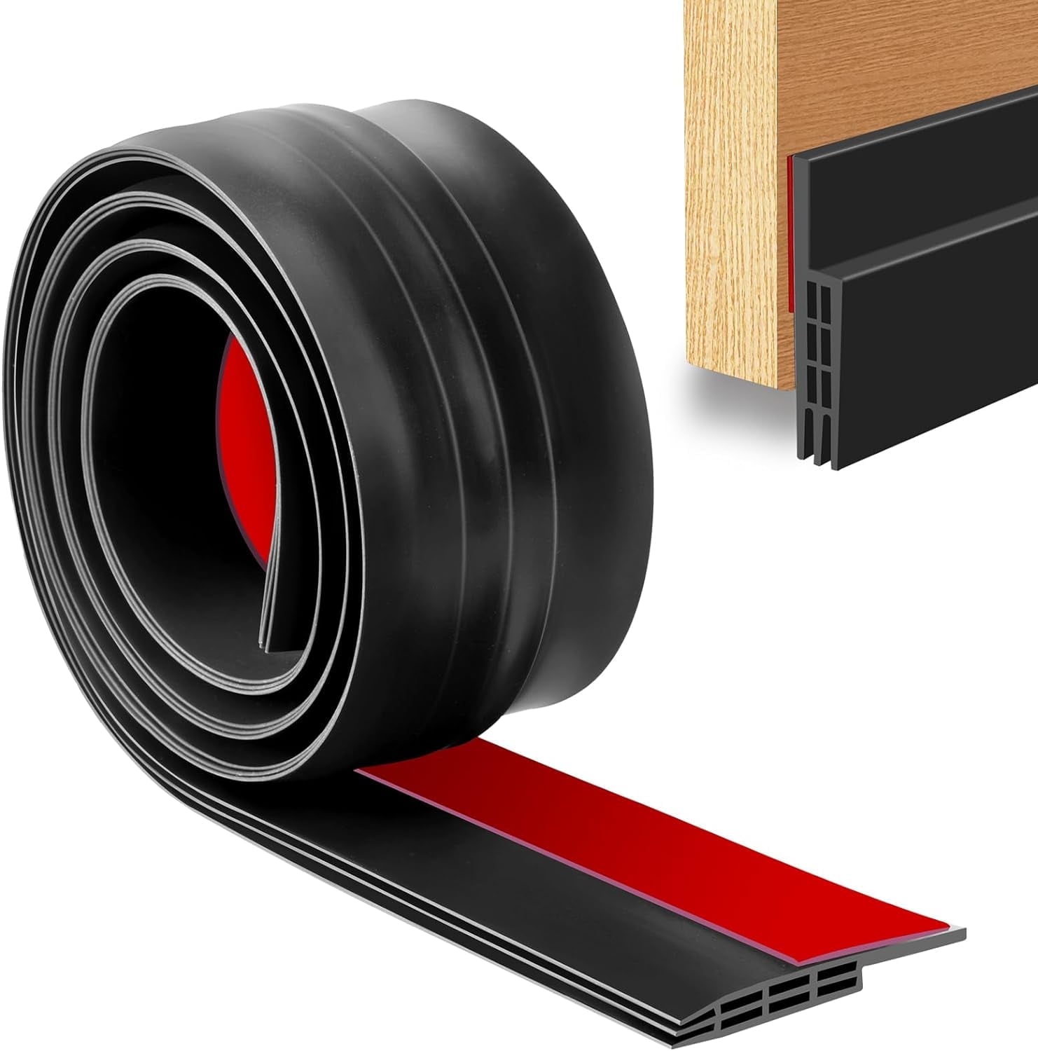 SUNMON Silicone Door Draft Stopper – 39 inches Door Seal Strip for ...