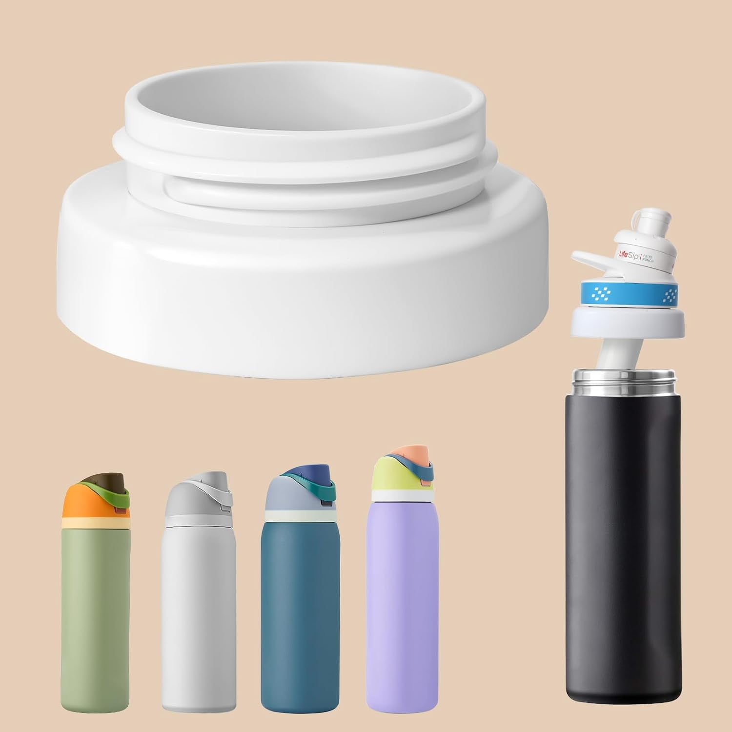 SUNMON Water Bottle Adapter Compatible with Owala, Flavor Cartridges ...