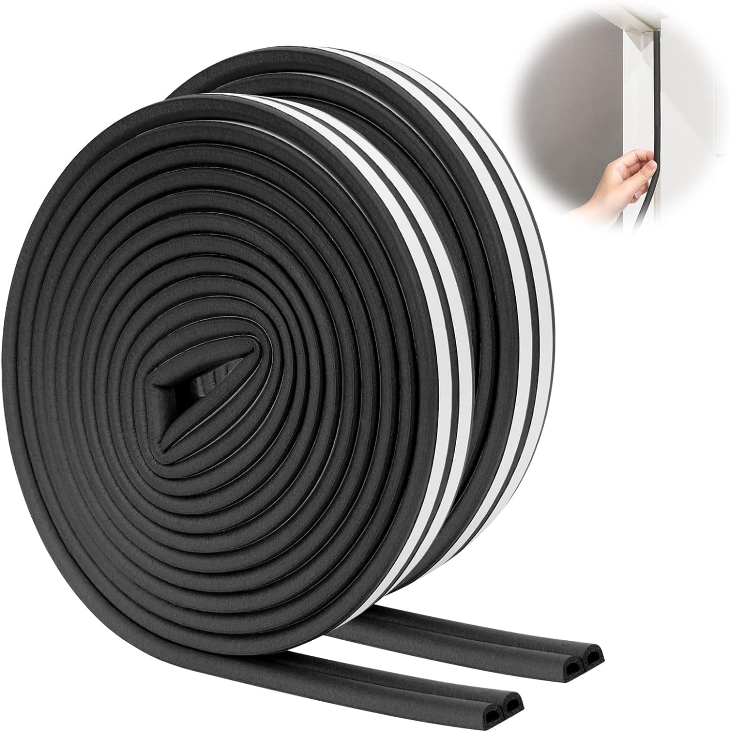 SUNMON Weather Stripping Door Seal, D-Type Strip Weather Stripping Seal ...