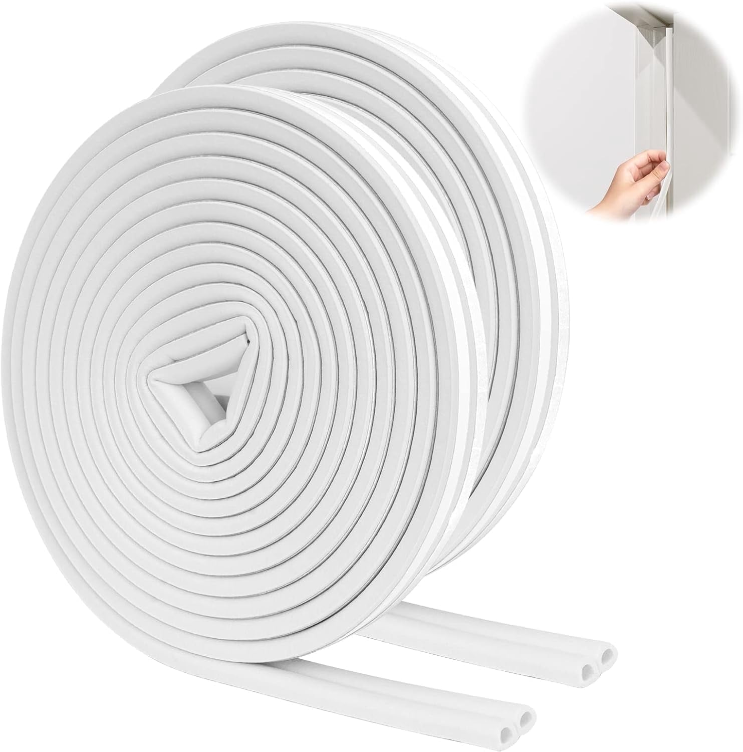 SUNMON Weather Stripping Door Seal Strip, 33Feet (10M) D-Type Door ...