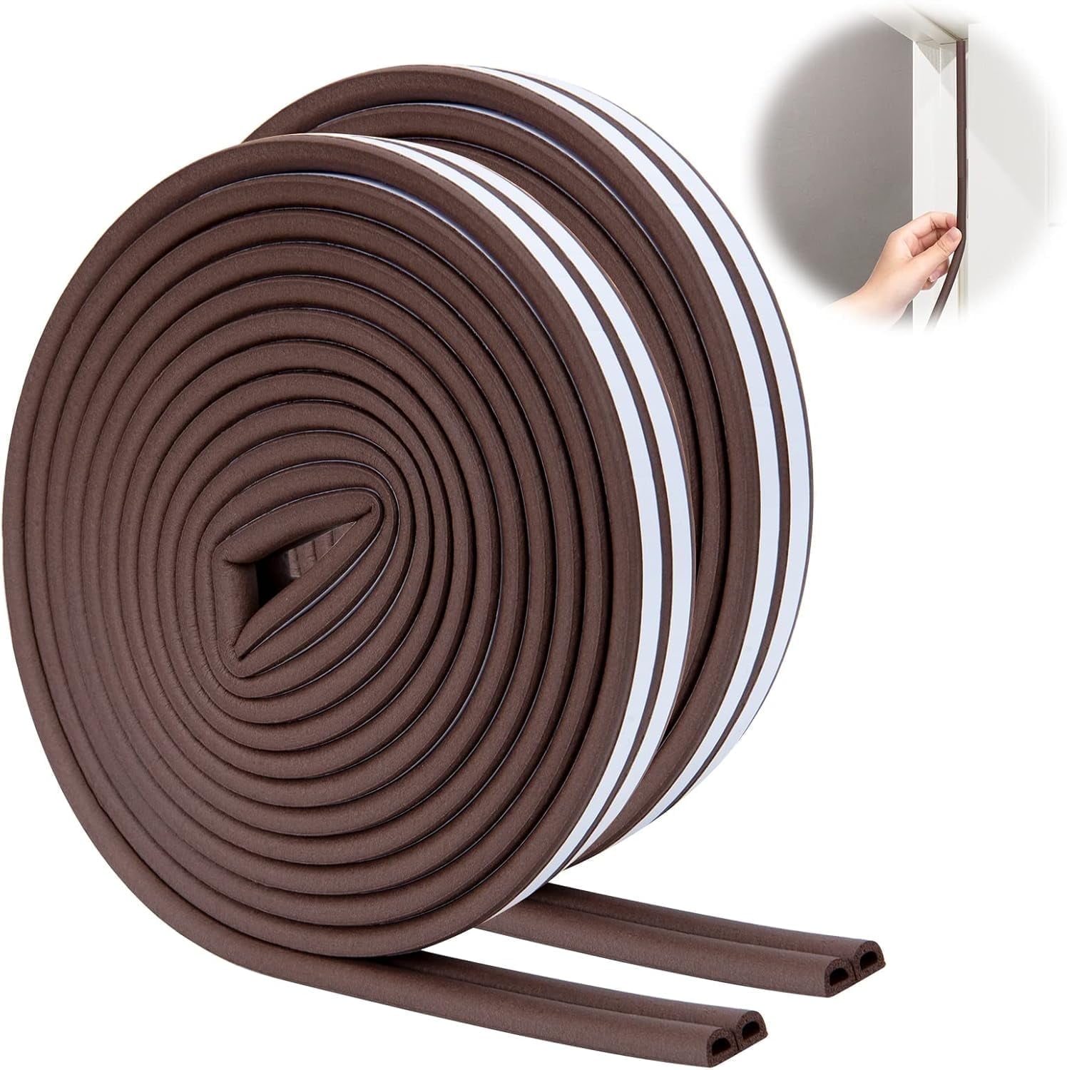 SUNMON Weather Stripping Door Seal Strip, 52.5 feet (16M) D-Type Door ...