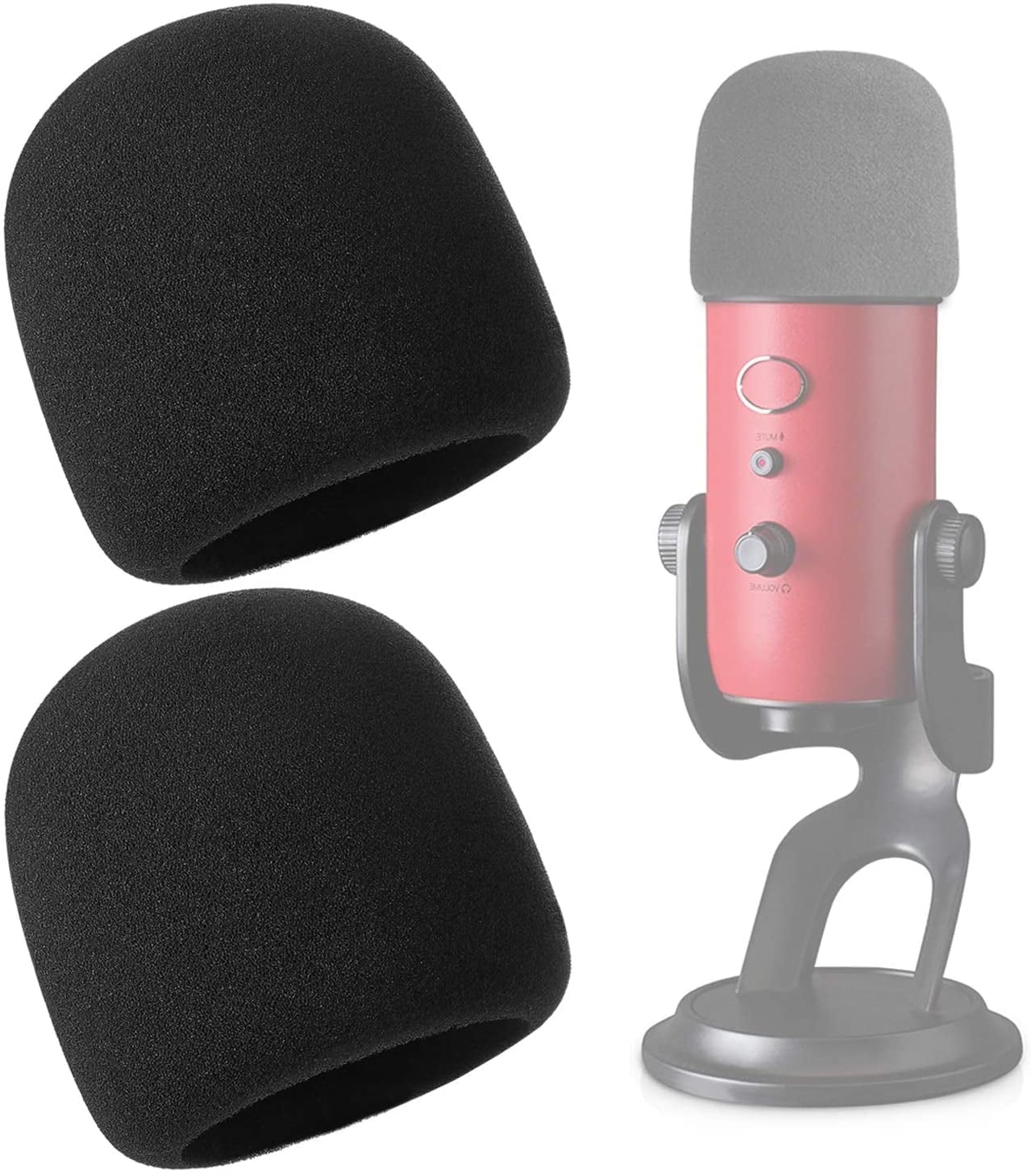 SUNMON Windscreen for Blue Yeti - Large Size Foam Cover Microphone Pop ...