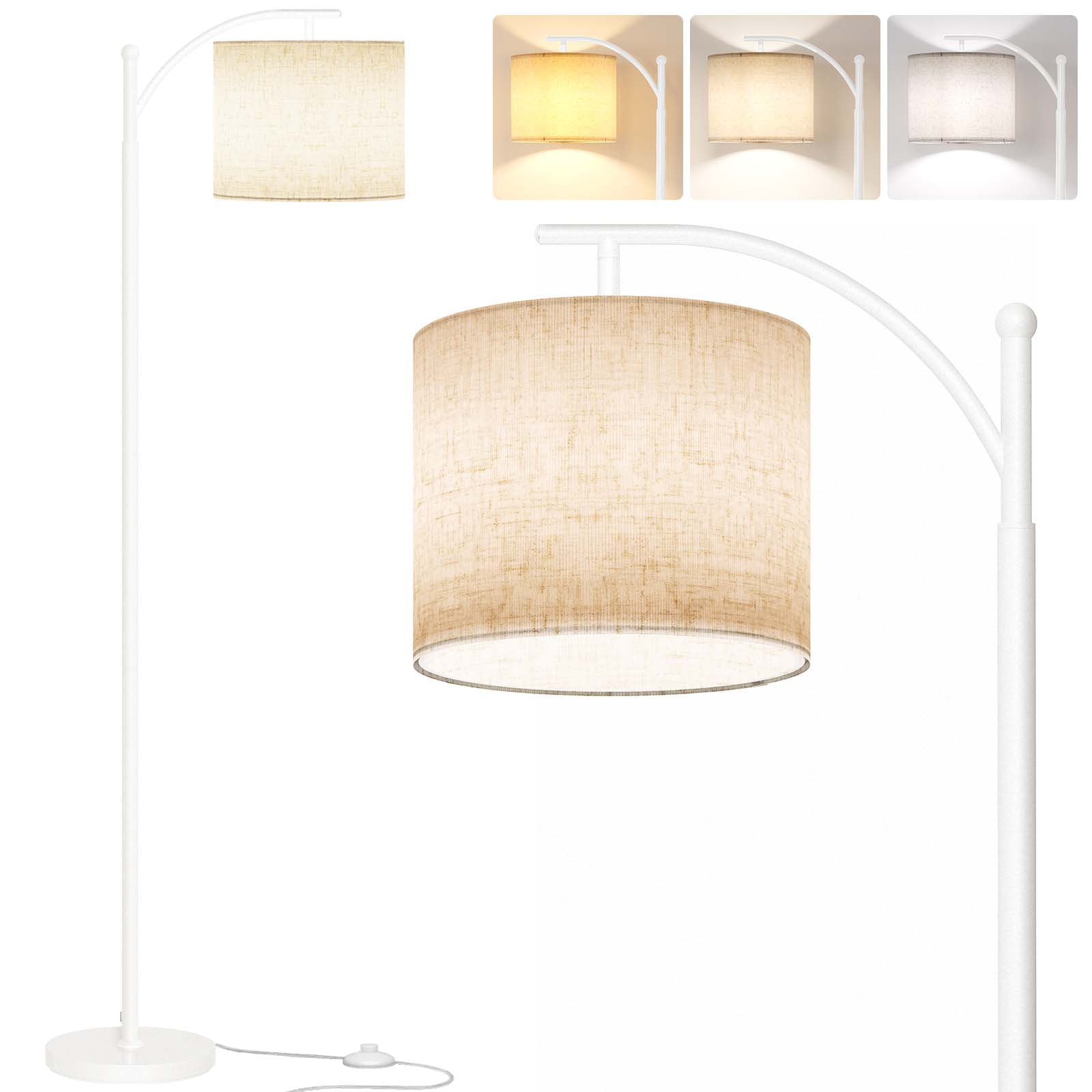 SUNMORY Arc Floor Lamp,Modern Floor Lamp with 9W 3 Color Temperatures ...