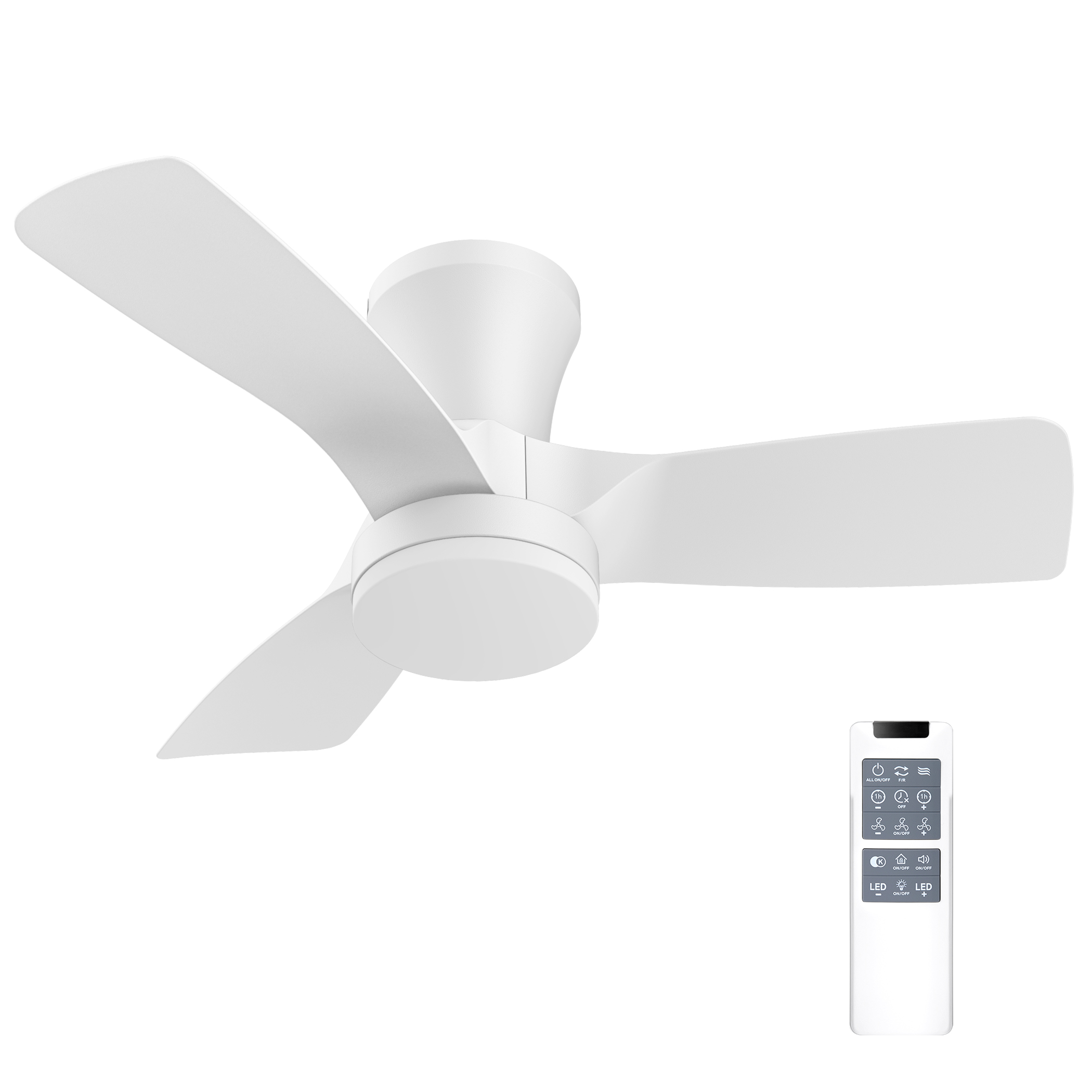 Depuley 26" Ceiling Fan with Lights and Remote, Industrial Ceiling Fan ...