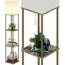 OUTON Bedside Combo: Floor Lamp with Table, End Table with Lamp, USB ...