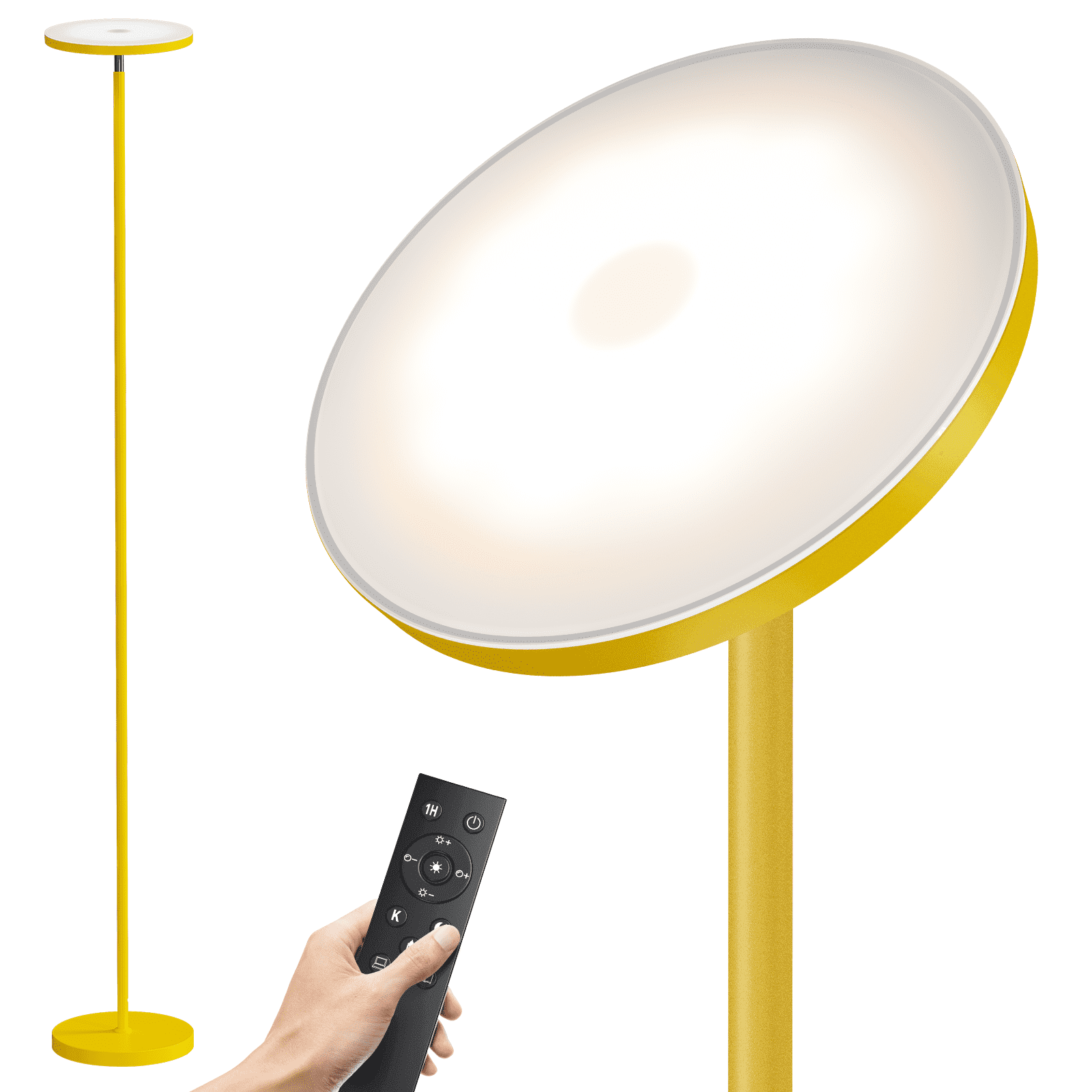 SUNMORY Floor Lamp, 69 inch LED Standing Lamp, 32W 3000LM Stepless ...