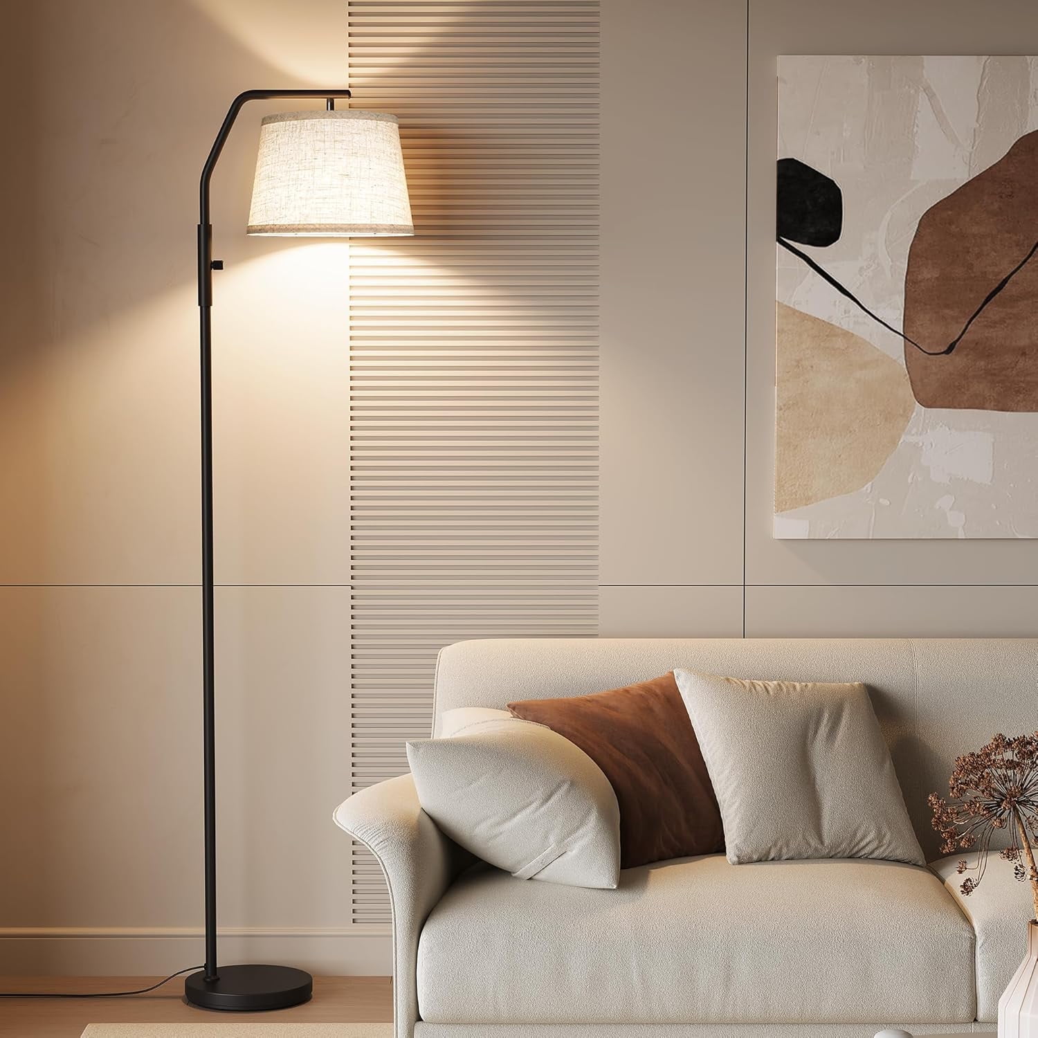 SUNMORY Floor Lamp, Lamps for Living Room, Standing Lamp with 0-100% ...