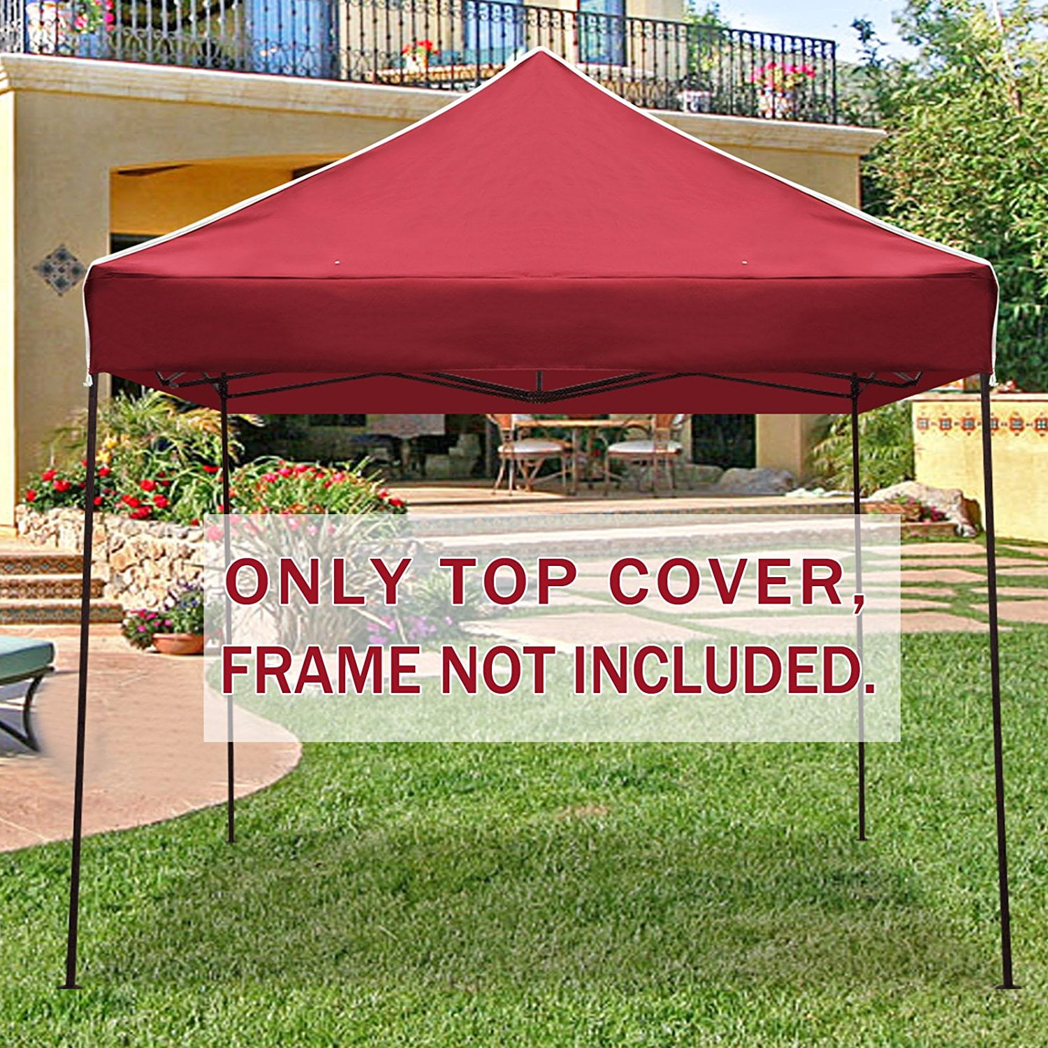 SUNNY Ez pop Up Canopy Replacement Top instant 10'X10' gazebo EZ canopy ...