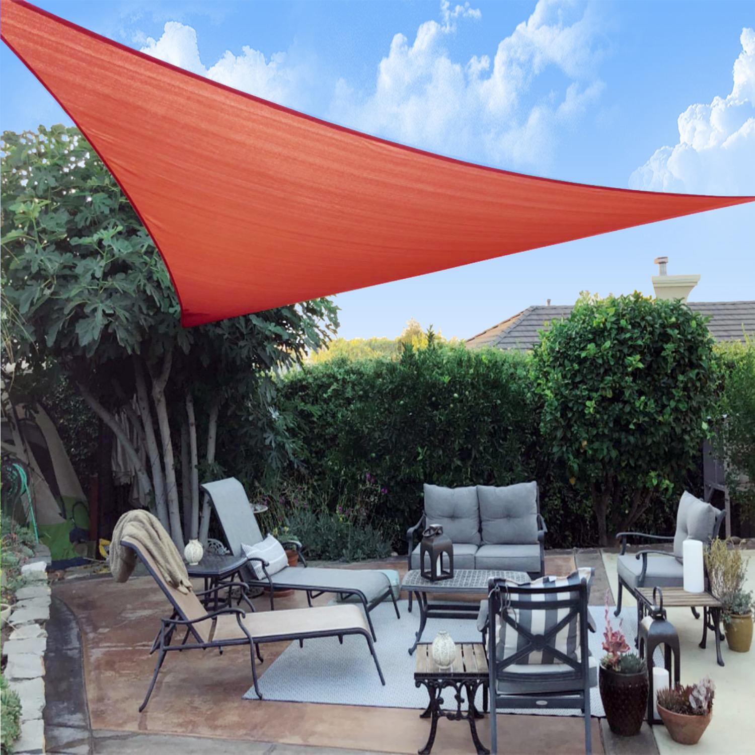 SUNNY GUARD 12'x12'x17' Sun Shade Sail Rectangle Terra Red UV Block ...