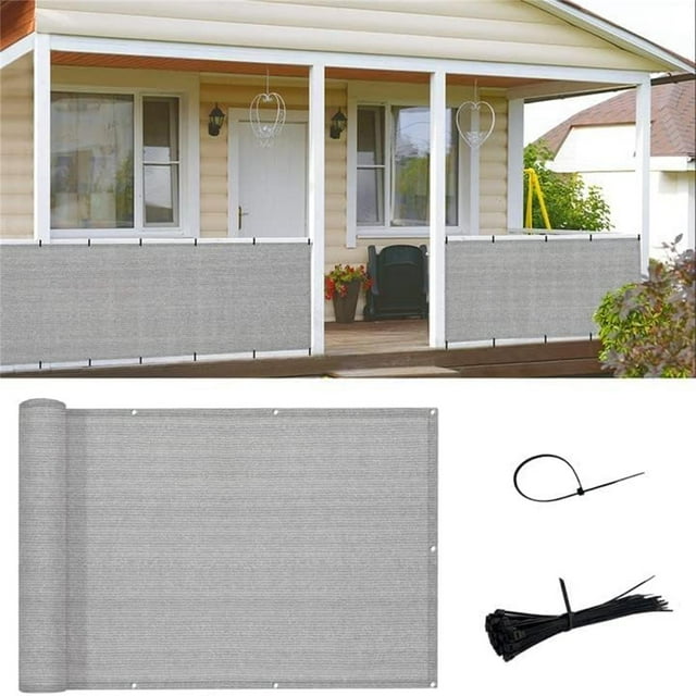 SUNNY GUARD 3'x10' Brown-Gray Balcony Privacy Screen Fence Apartments ...