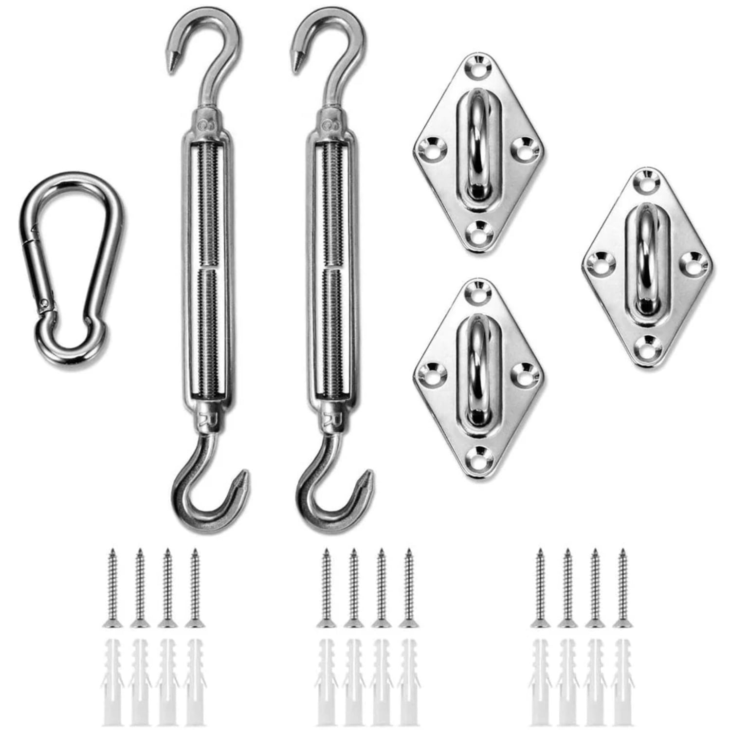 SUNNY GUARD Sun Shade Sail Hardware Kit 8 Inch 316 Stainless Steel for ...