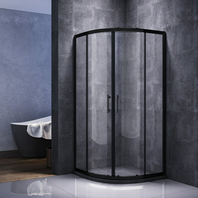 Sunny Shower Round Corner Shower Enclosure 38 D X 38 W X 72 H Double