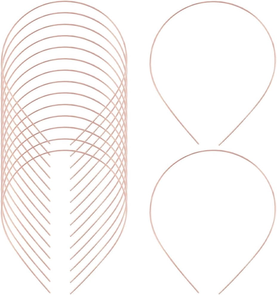 SUNNYCLUE 30Pcs 0.04"/1mm Wide Gold Thin Metal Headbands Wire Plain ...