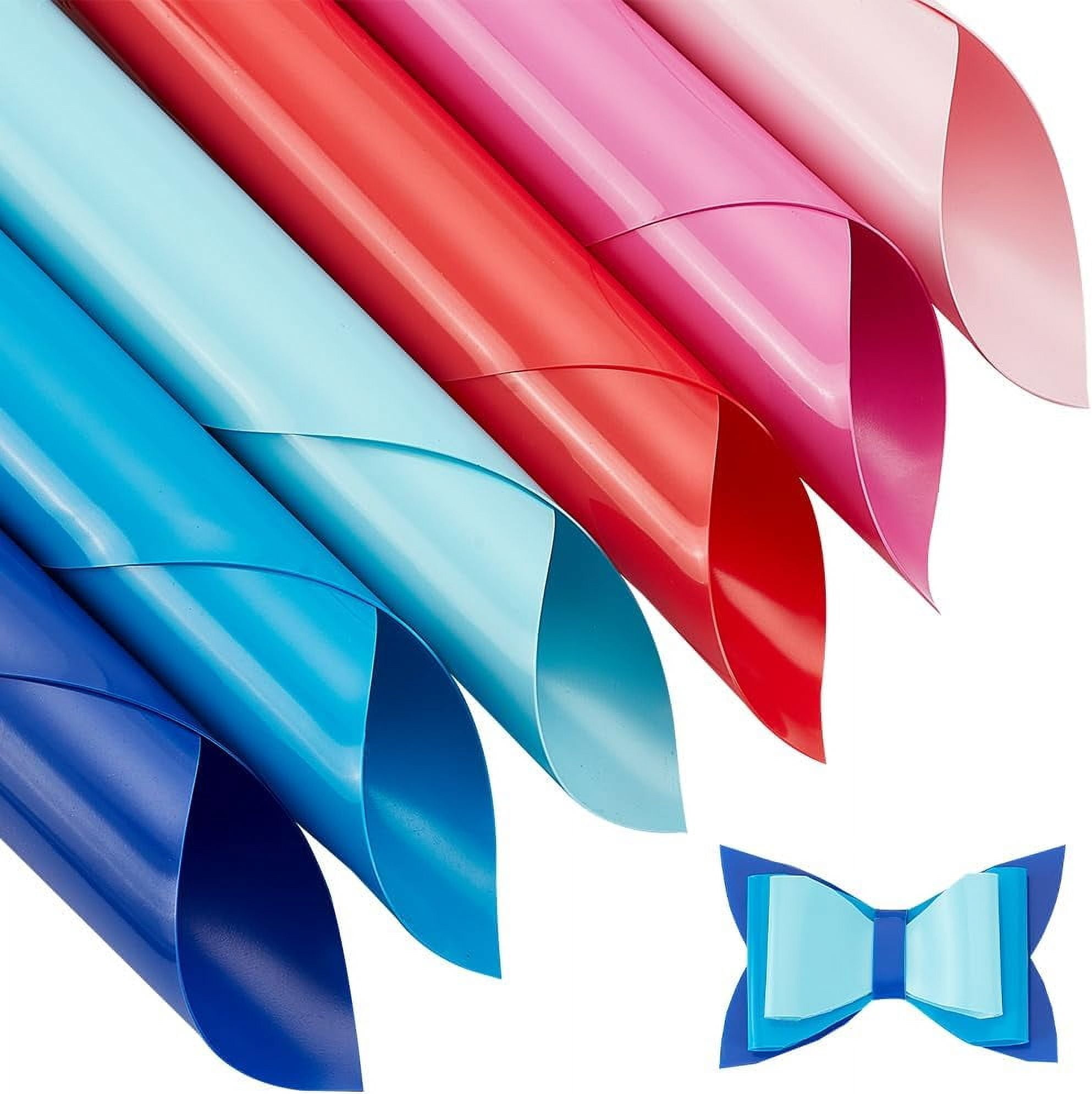 SUNNYCLUE 6 Pcs Frosted Jelly Sheets Candy Color PVC Sheets Wavy Edge ...