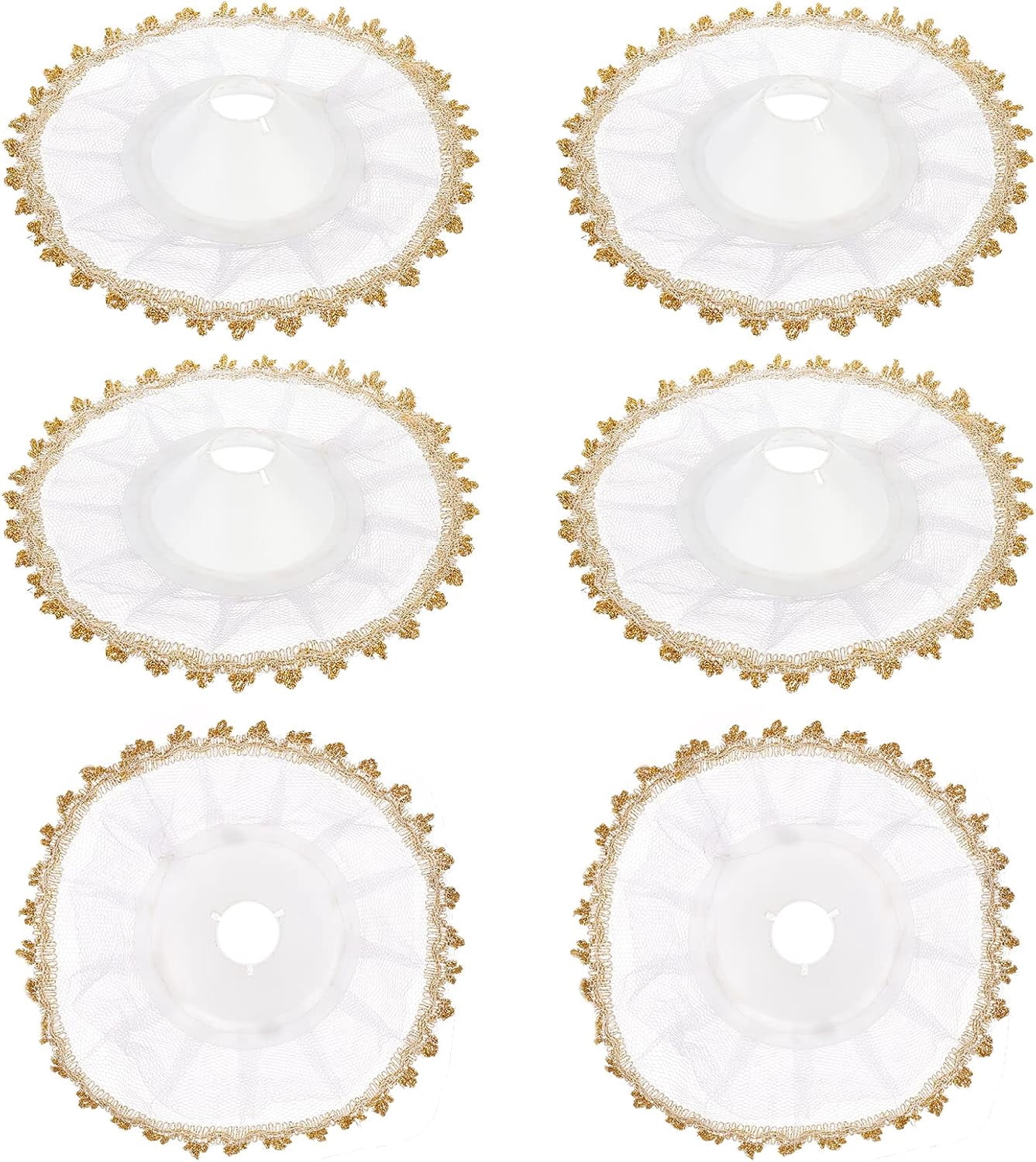 SUNNYCLUE 6 Pcs Lace Bouquet Collar Gold Wedding Bridal Bouquet Collar ...