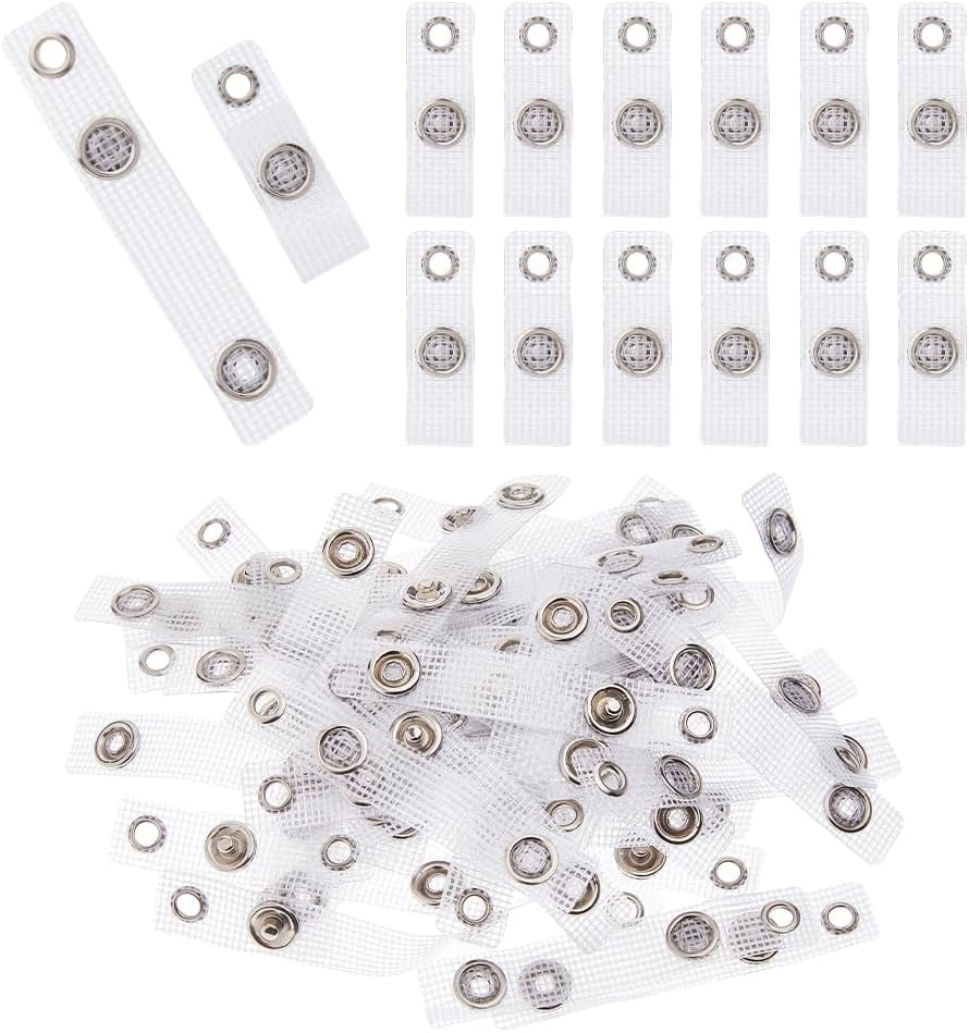 SUNNYCLUE 60Pcs Badge Holder Straps Work Badge Straps Plastic ID Badge ...