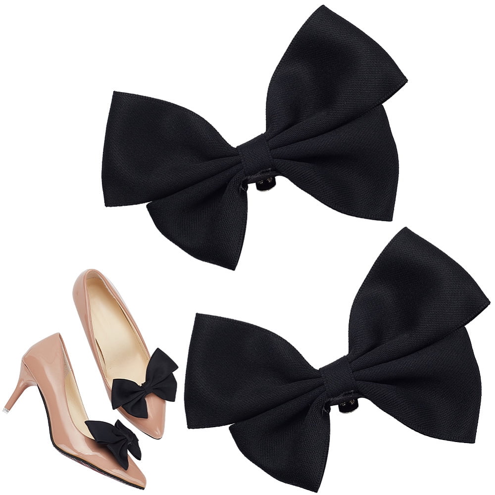 SUNNYCLUE Bowknot Polyester Shoe Decorations Detachable Iron Shoe ...